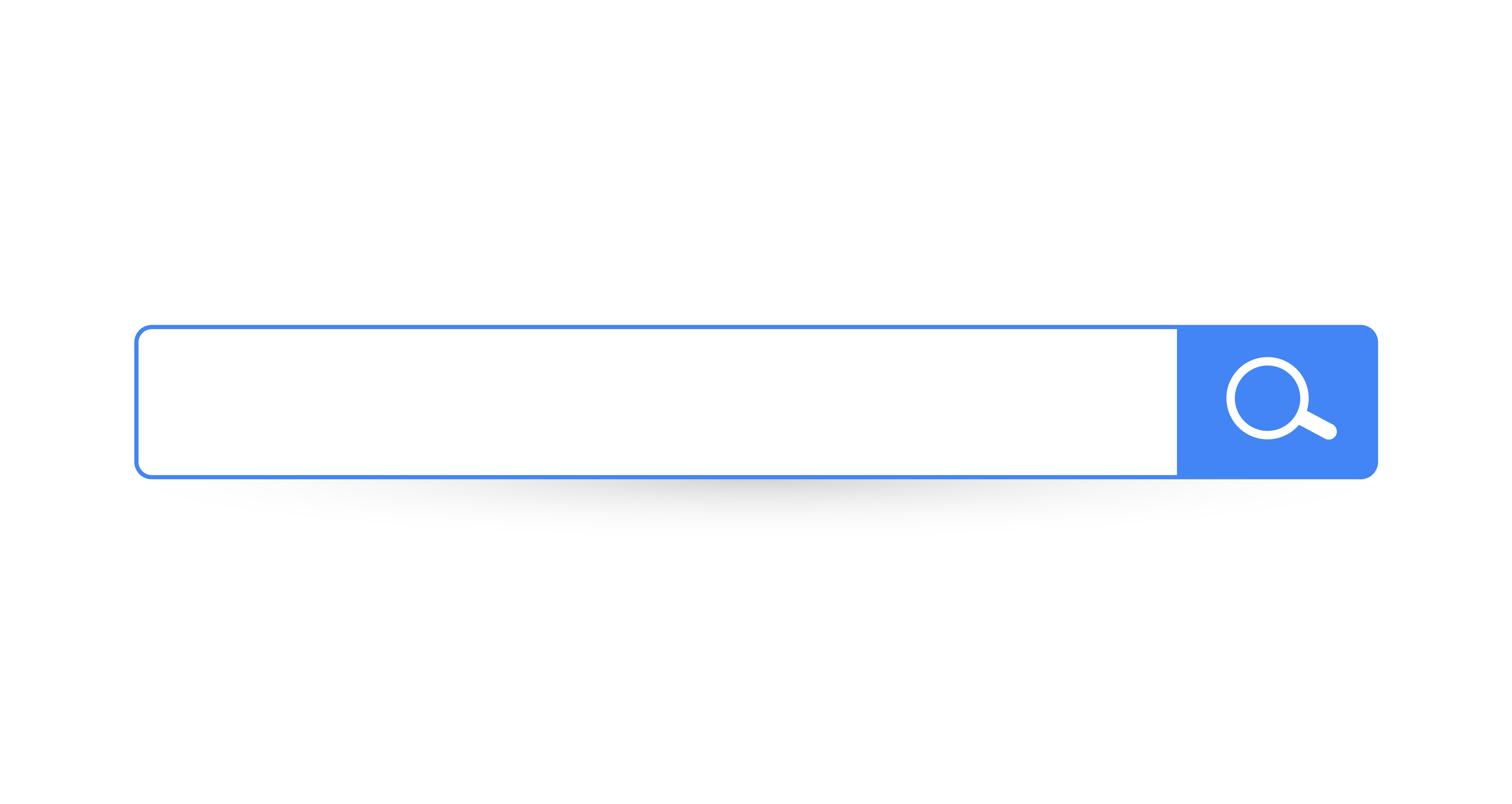 Search Bar Horizontal Linear Border With Text Input Field Magnifying