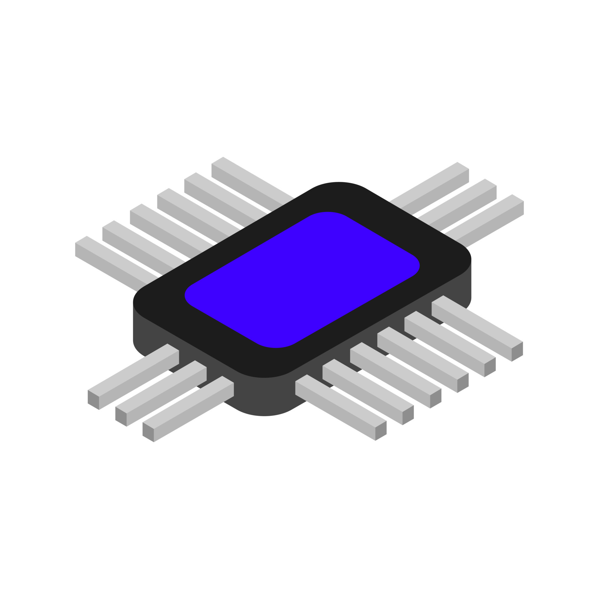 Isometric Microchip On Background 4300459 Vector Art At Vecteezy