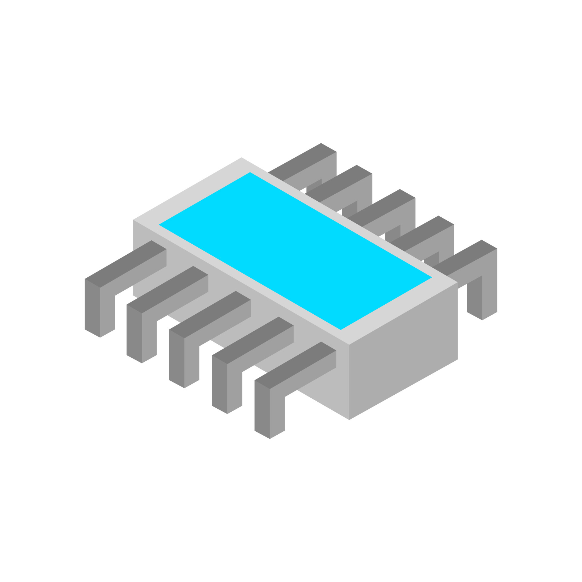 Isometric Microchip On Background 4300674 Vector Art At Vecteezy