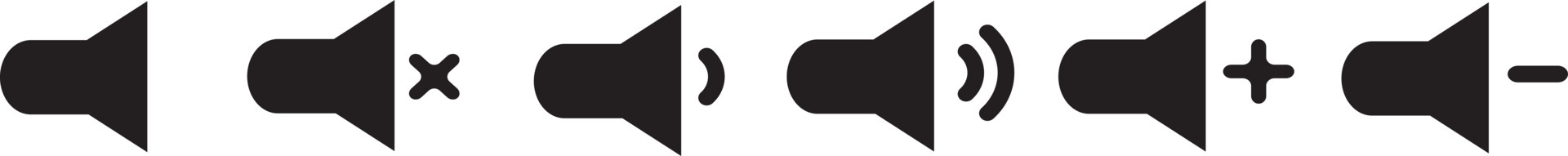 Volume icons set. Sound icons vector 4300954 Vector Art at Vecteezy