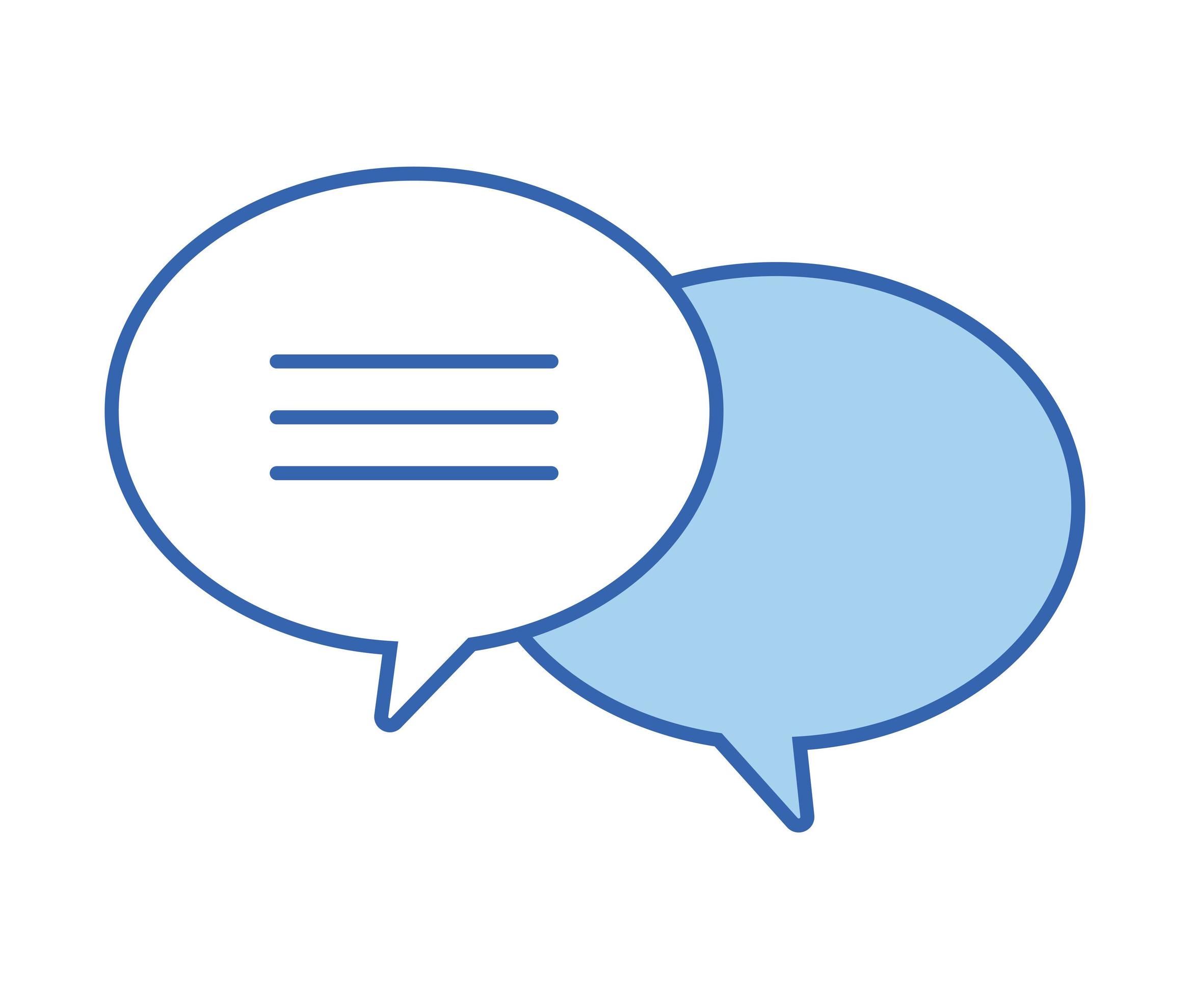 two speech bubbles 4309531 Vector Art at Vecteezy