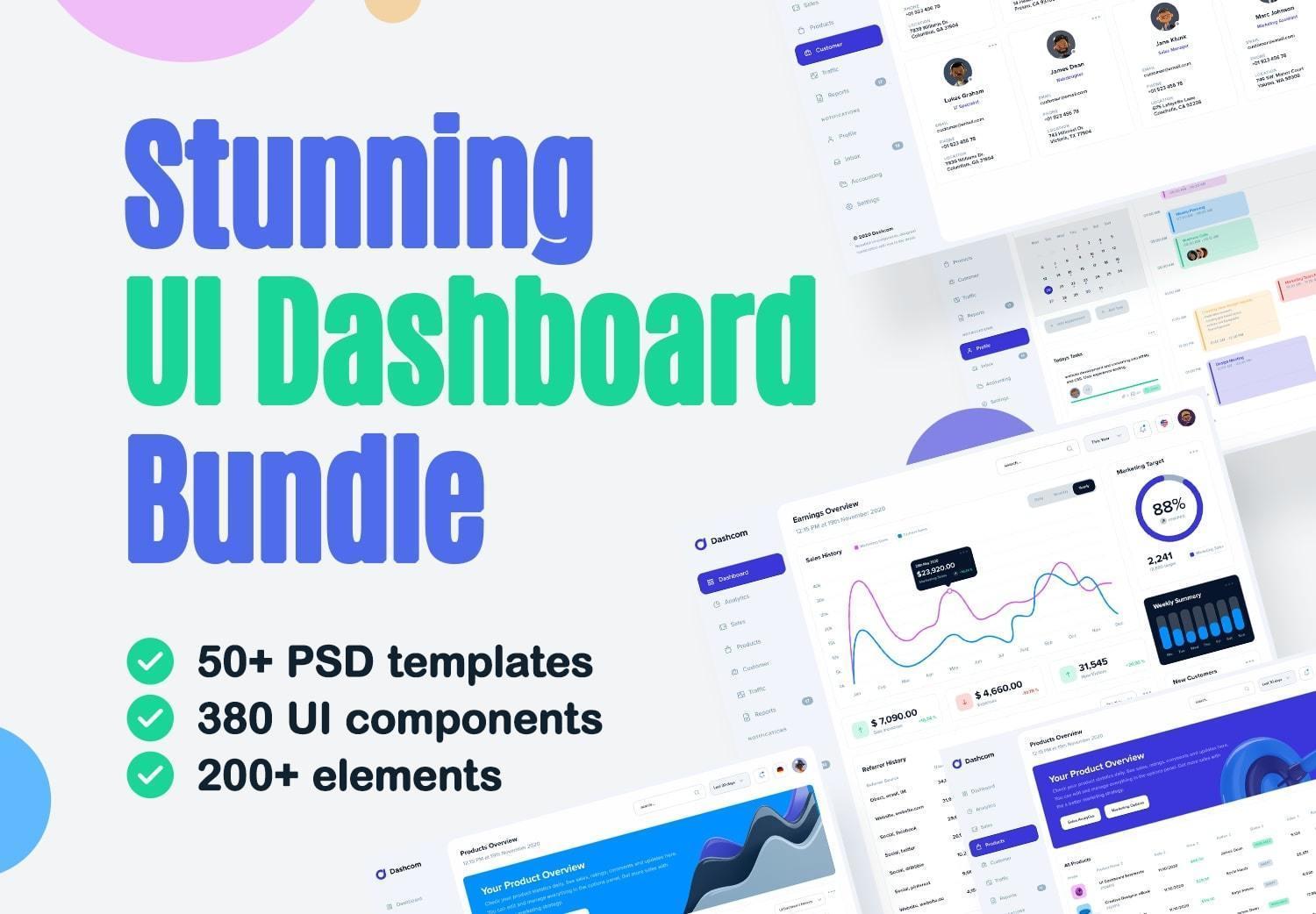 Stunning UI Dashboard Bundle 4313992 Bundle