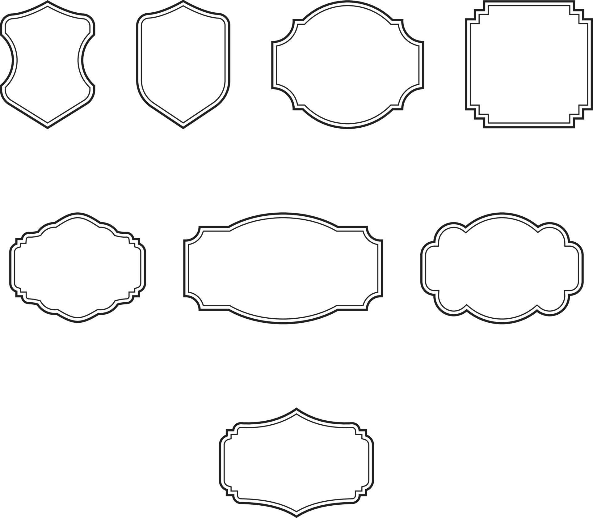 Line Name Tag, Banner, Label, Shape Icon Set 4314470 Vector Art at Vecteezy Line Name Tag, Banner, Label, Shape Icon Set 4314470 Vector Art at Vecteezy