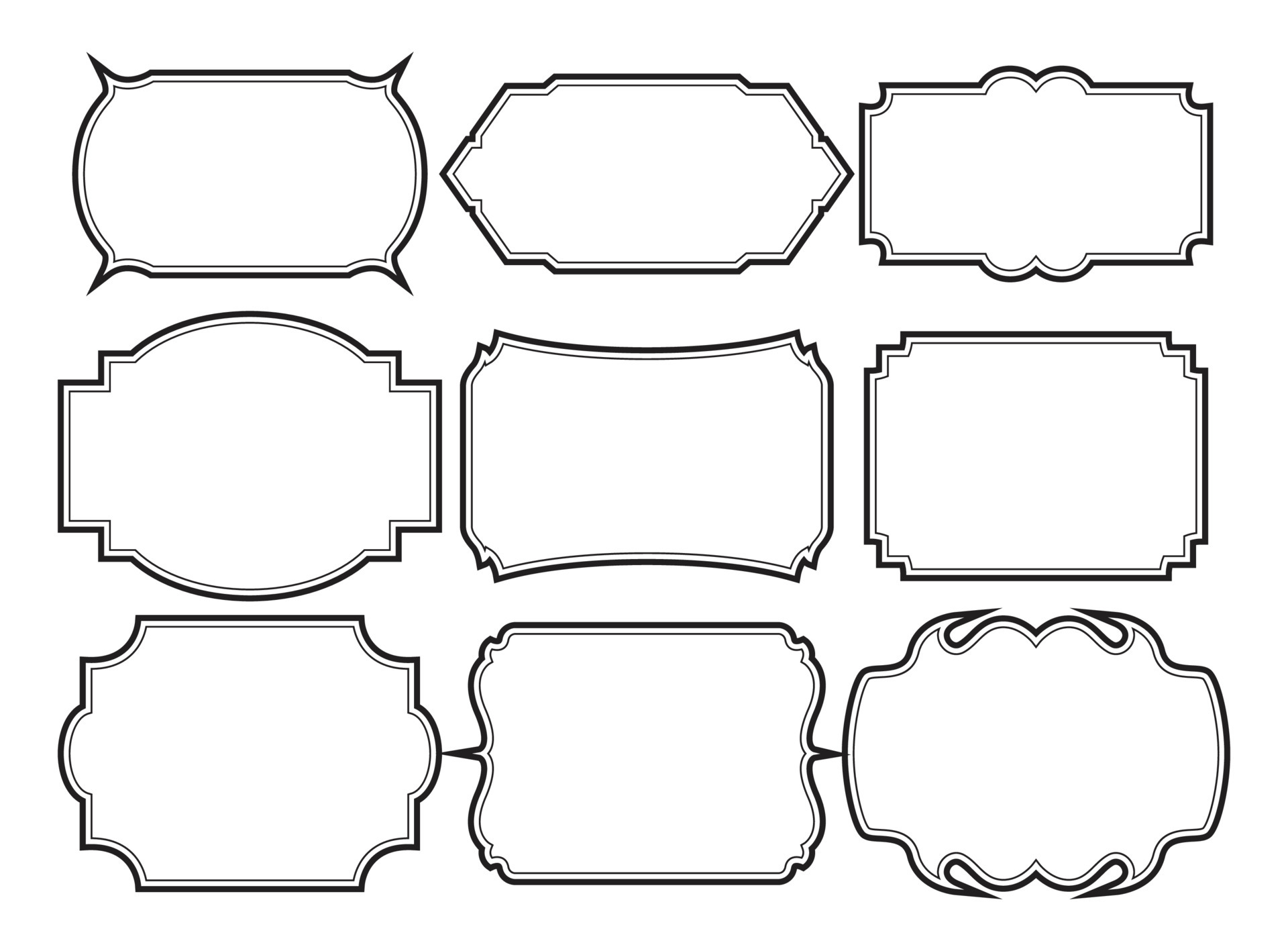 Set of frames border design vintage 4315513 Vector Art at Vecteezy Set of frames border design vintage 4315513 Vector Art at Vecteezy