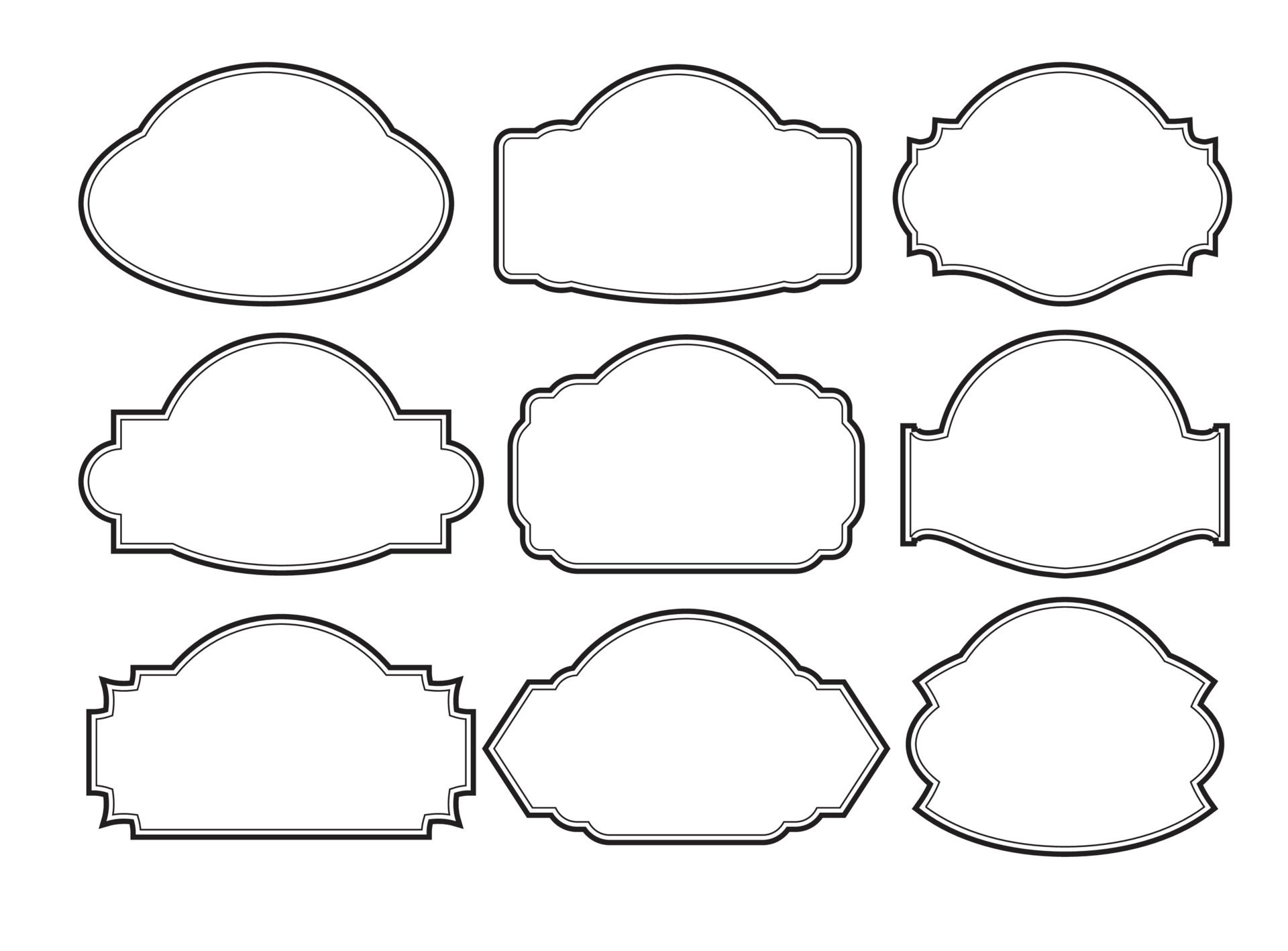 Set of frames border design vintage 4315516 Vector Art at Vecteezy