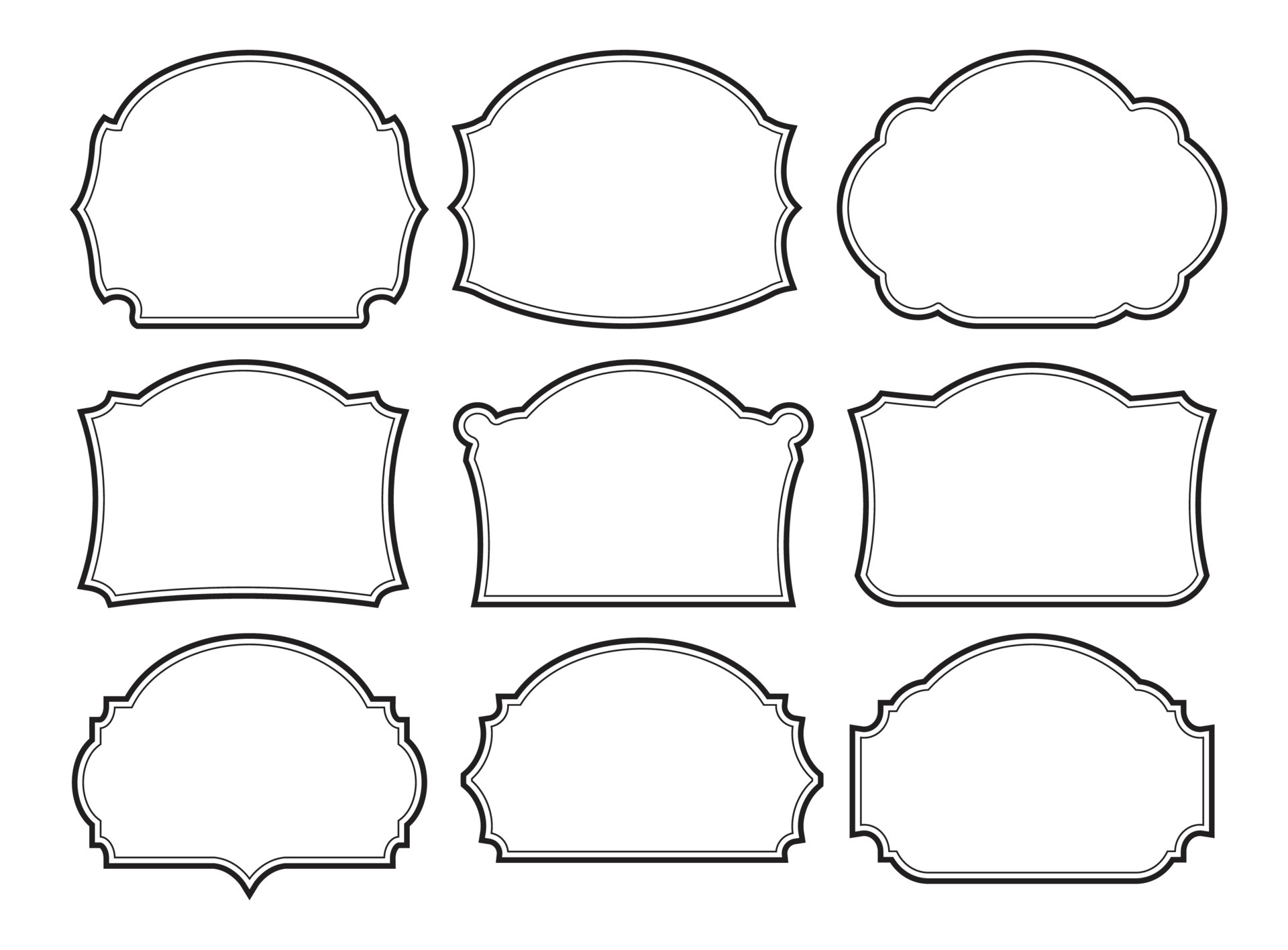 Set of frames border design vintage 4315519 Vector Art at Vecteezy