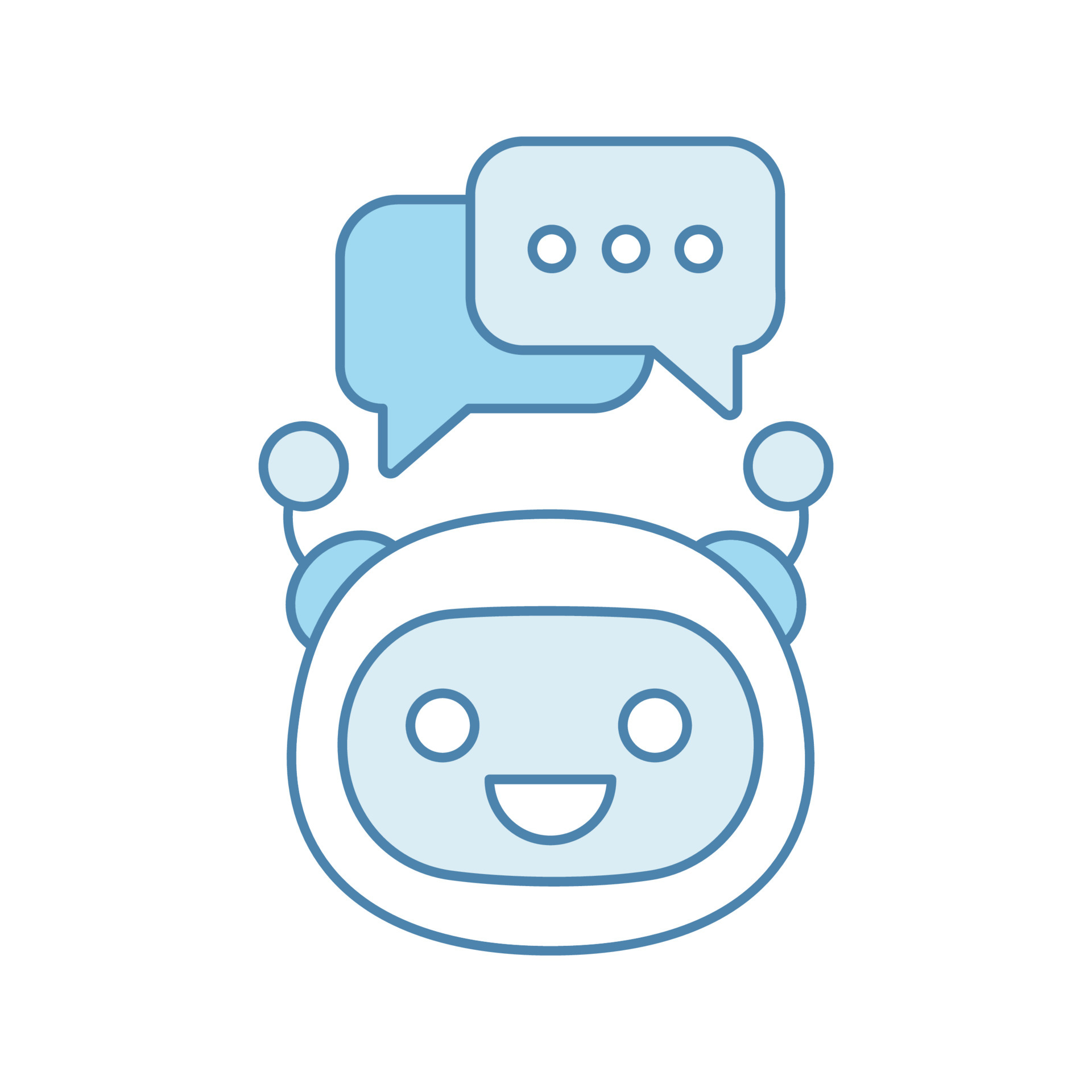 Chatbot with speech bubbles color icon. Modern robot. Talkbot typing ... Chatbot with speech bubbles color icon. Modern robot. Talkbot typing ...
