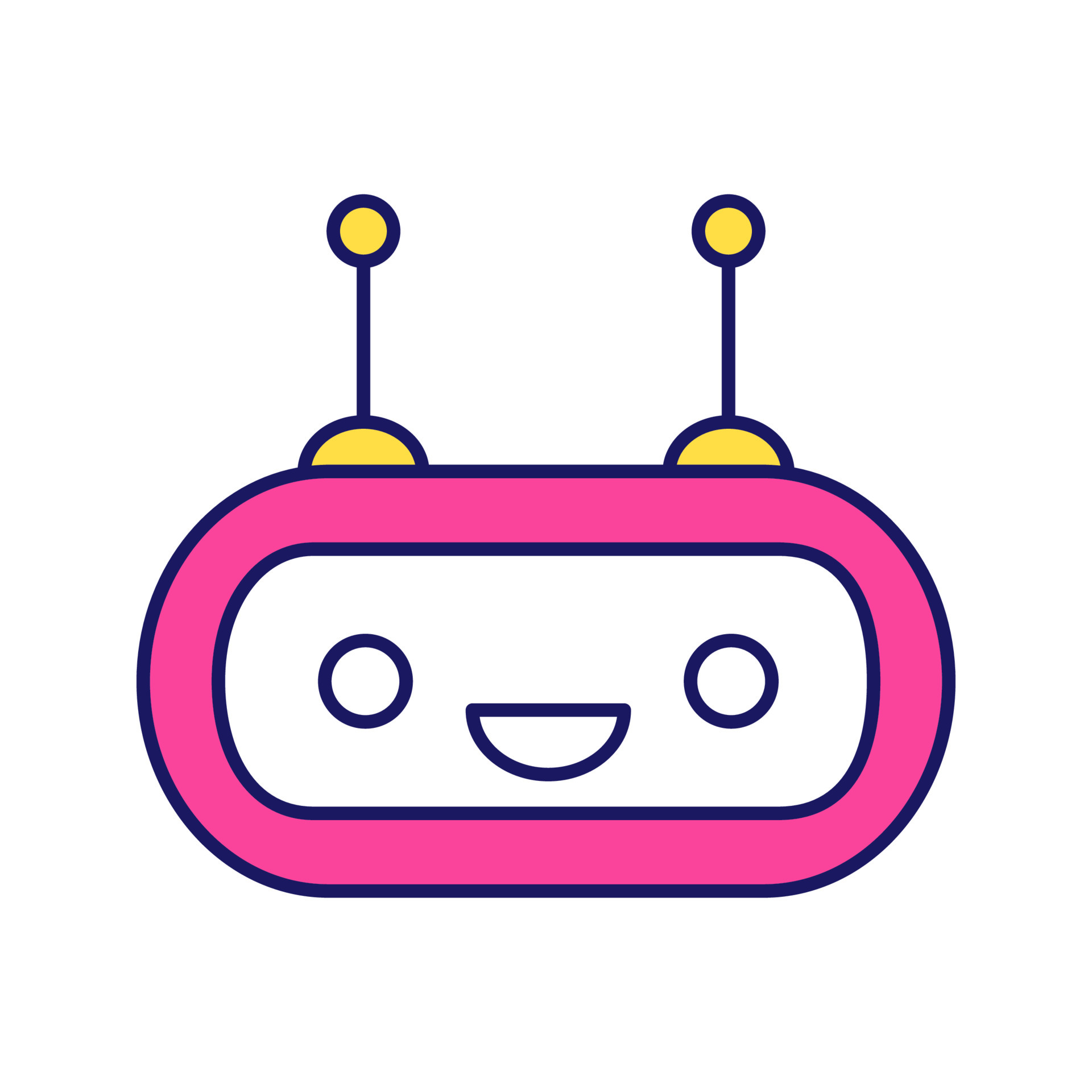 icono de color de chatbot. talkbot. bot de chat de risa. robot moderno ...