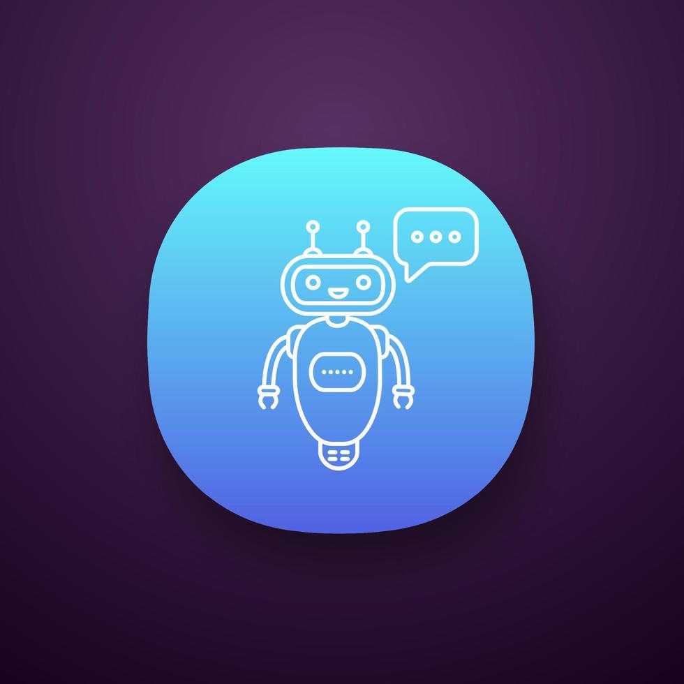 Chatbot Typing Answer App Icon Ui Ux User Interface Talkbot With Dots In Speech Bubble Modern