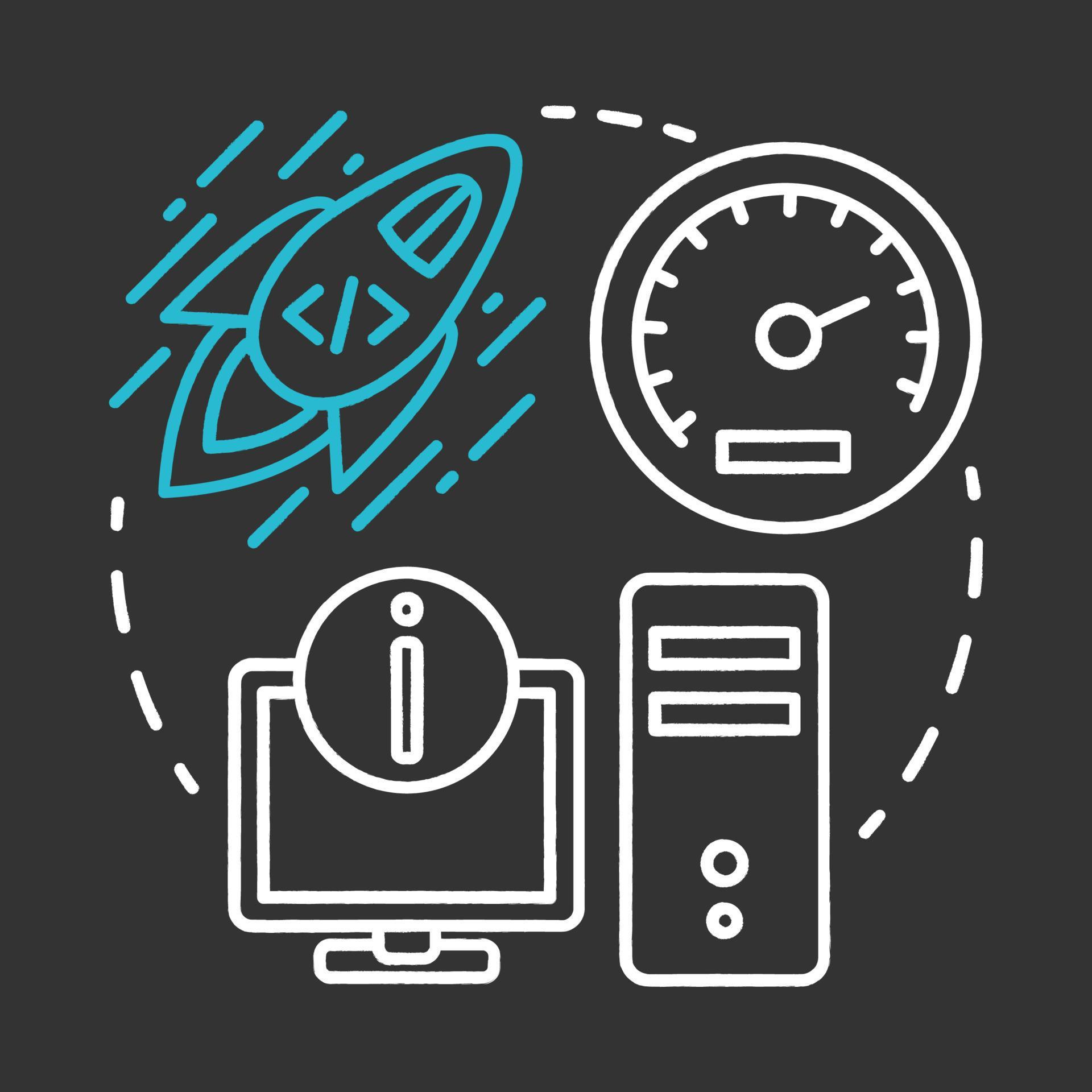 Perfomance testing chalk concept icon. Software development idea thin ... Perfomance testing chalk concept icon. Software development idea thin ...