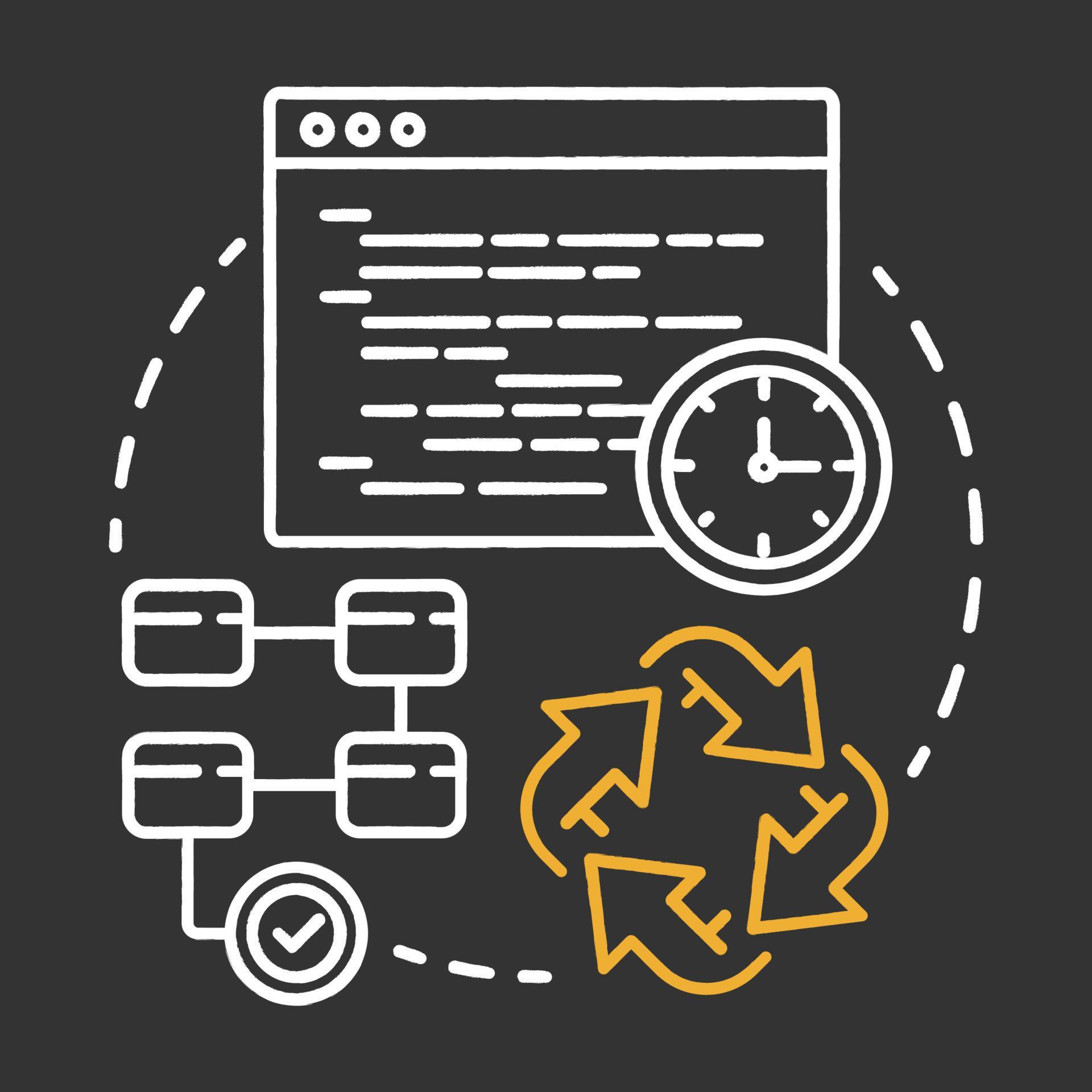 Unit testing chalk concept icon. Software development stage idea thin ... Unit testing chalk concept icon. Software development stage idea thin ...