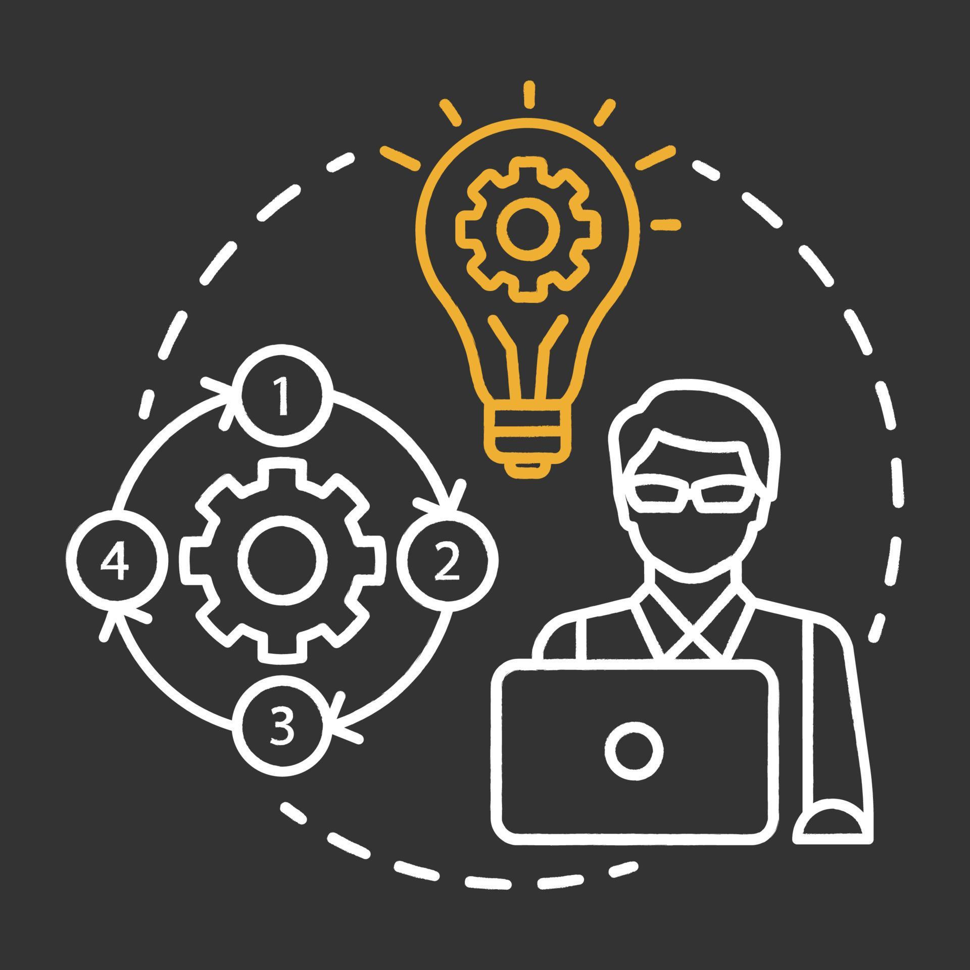 Test Architects Chalk Concept Icon Software Development Idea Thin Line Illustration App