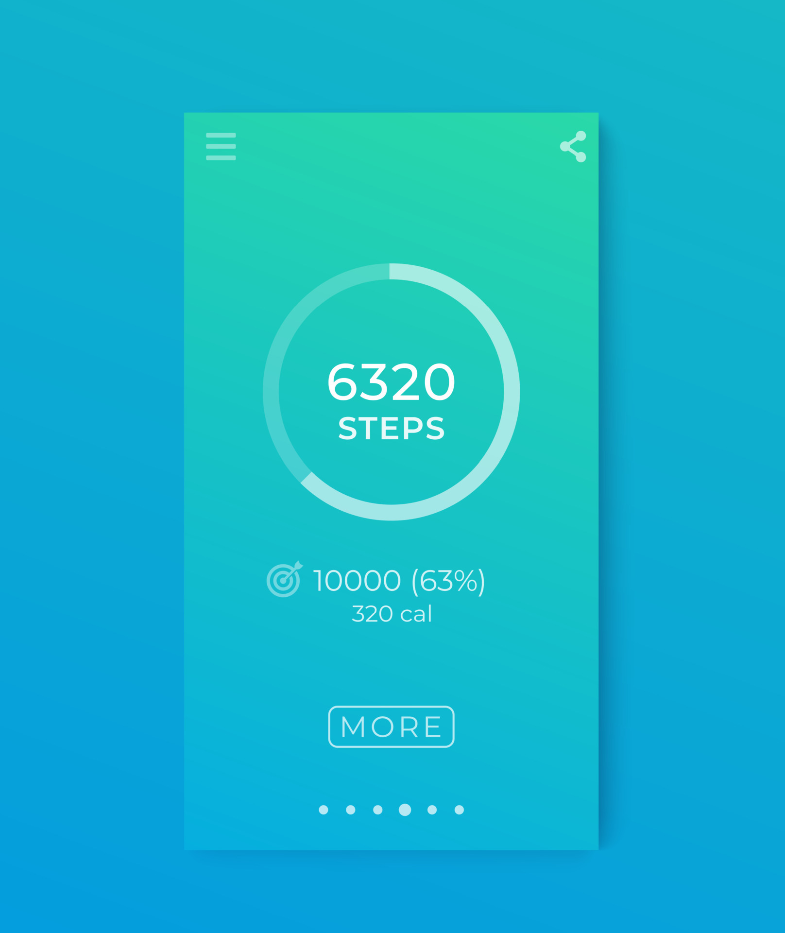 Fitness app, activity tracker, pedometer, step counter mobile interface for smartphone 4332484 ...