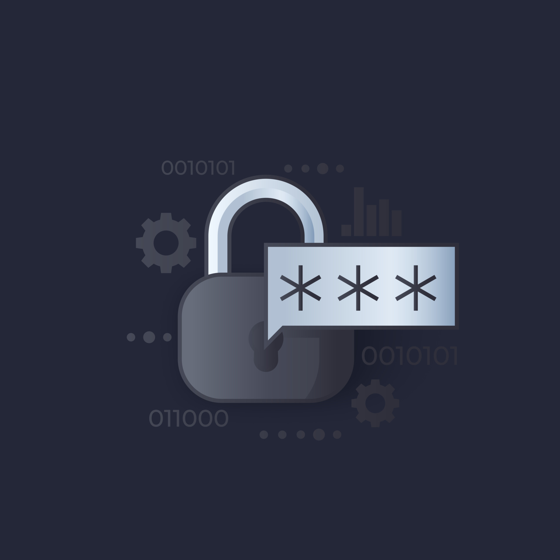 Password Access And Cybersecurity Vector Icon 4332738 Vector Art At