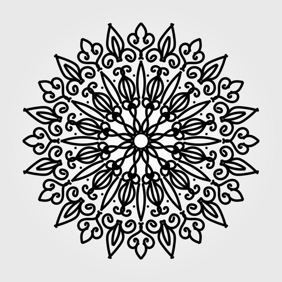 Decorative background with ornamental round pattern 4336353 Vector Art ...