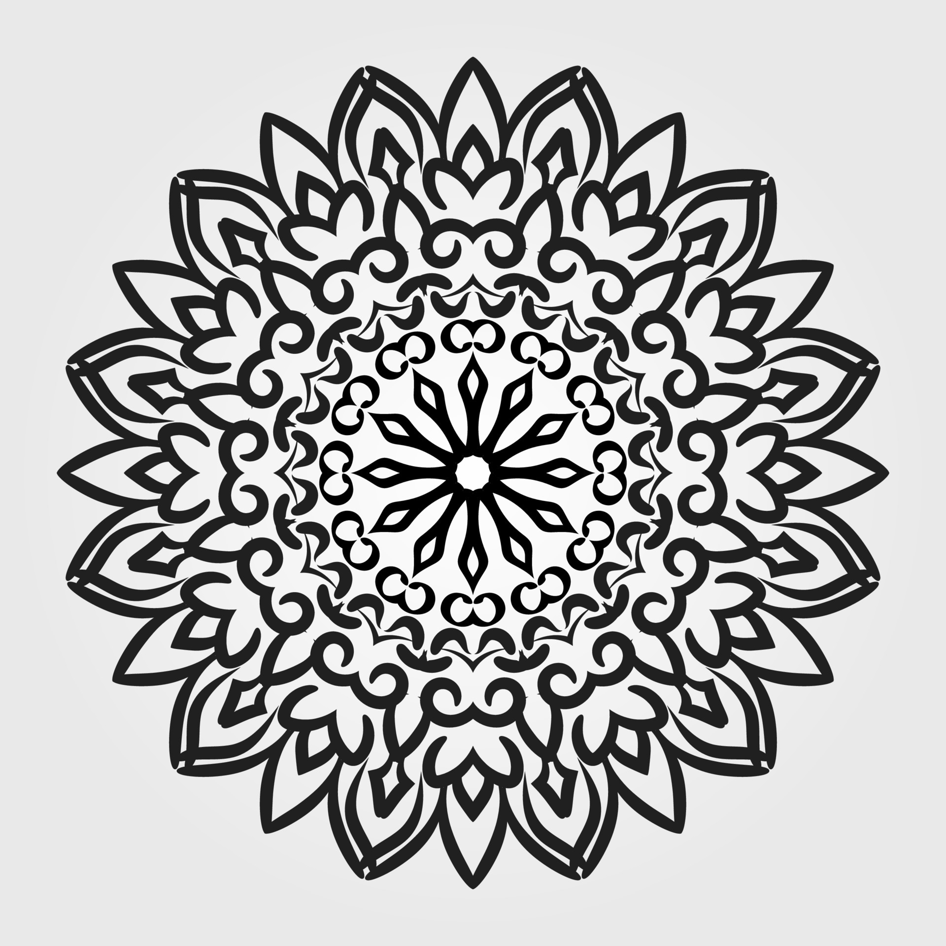 Decorative background with ornamental round pattern 4336358 Vector Art ...