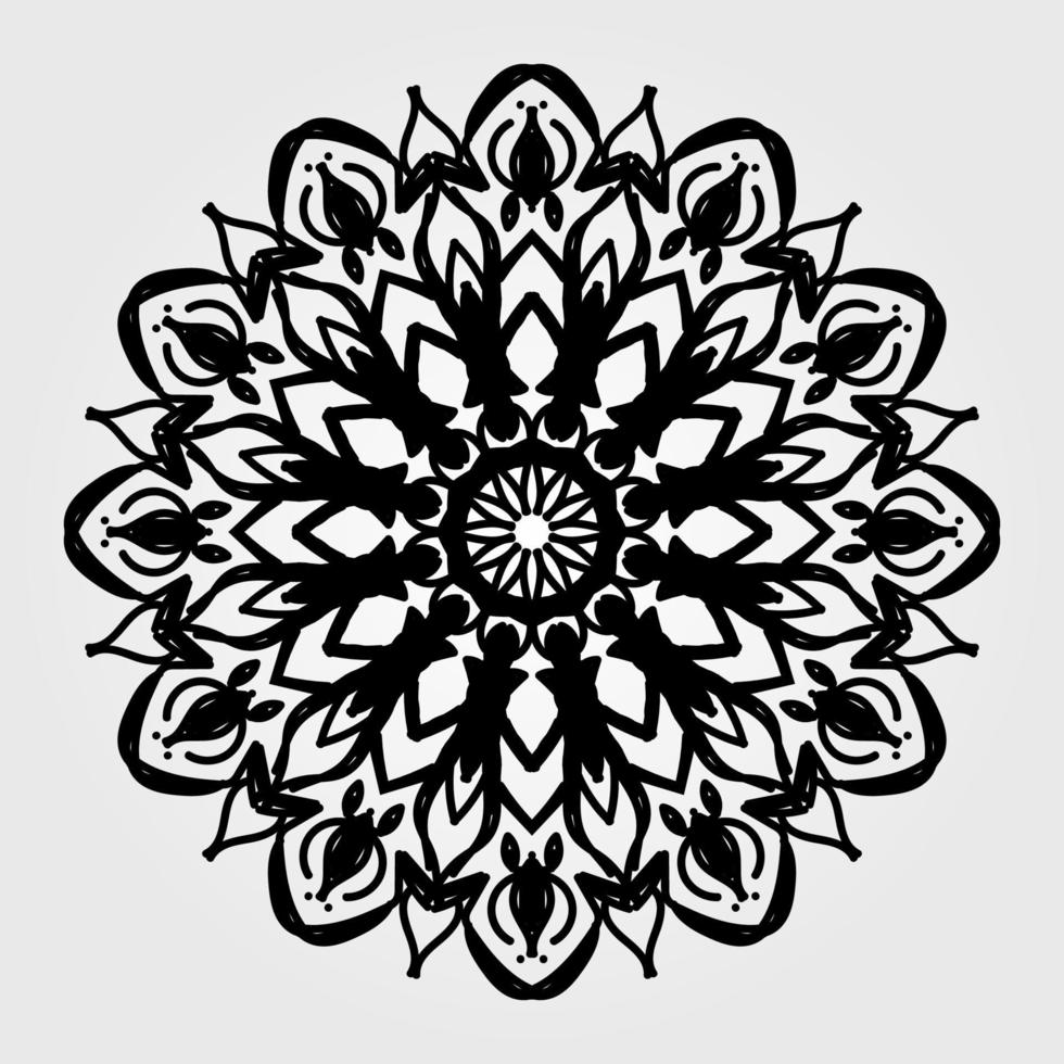 Decorative background with ornamental round pattern 4336362 Vector Art ...