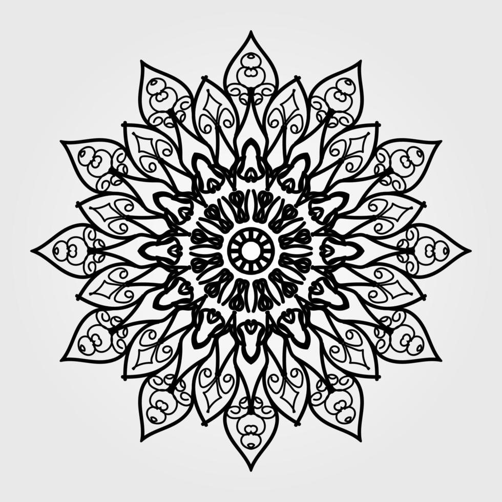 Decorative background with ornamental round pattern 4336365 Vector Art ...