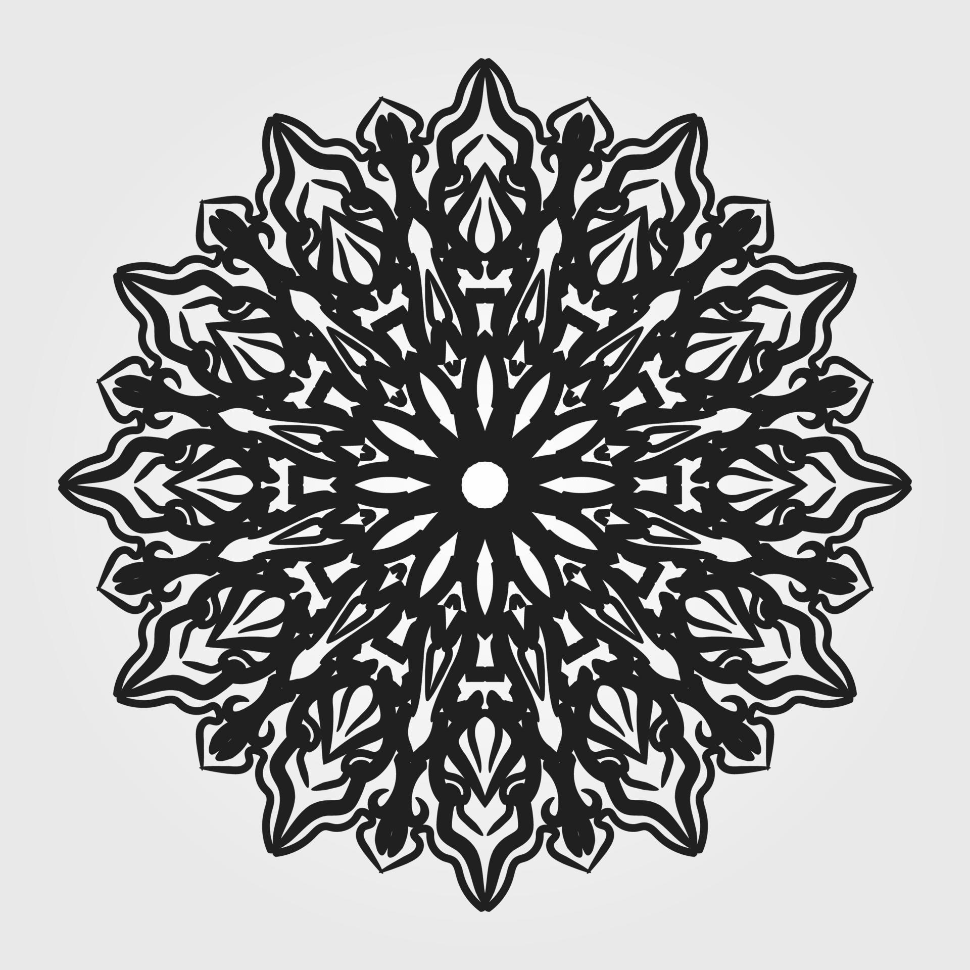 Decorative background with ornamental round pattern 4336372 Vector Art ...