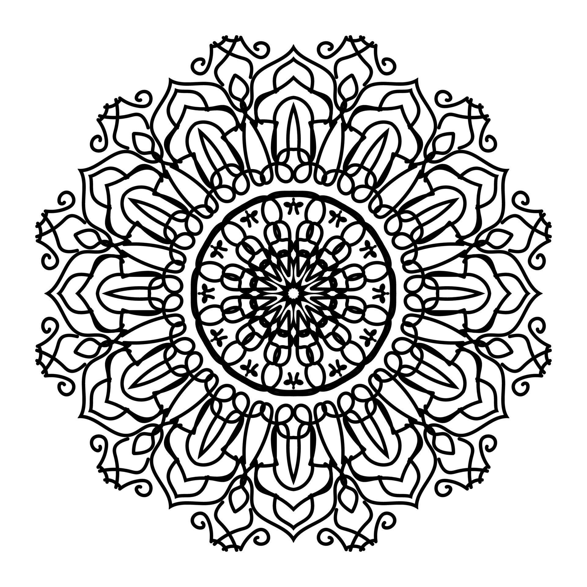 Decorative background with ornamental round pattern 4336376 Vector Art ...