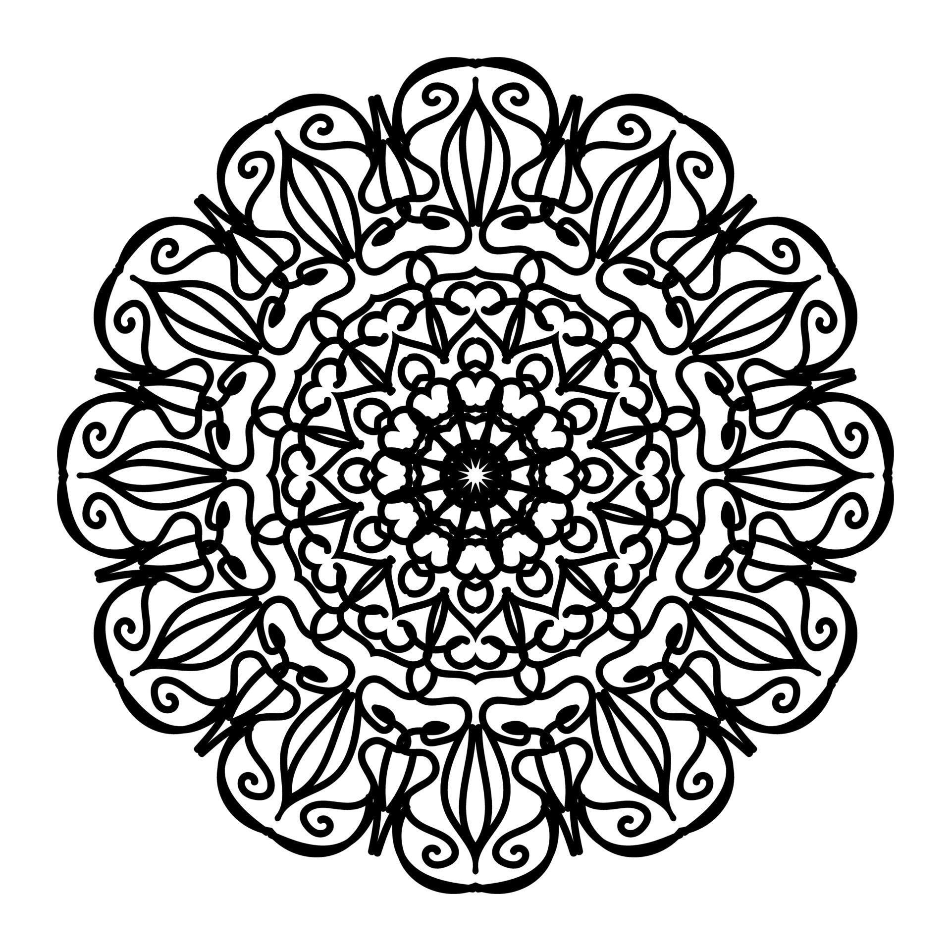 Decorative background with ornamental round pattern 4336386 Vector Art ...