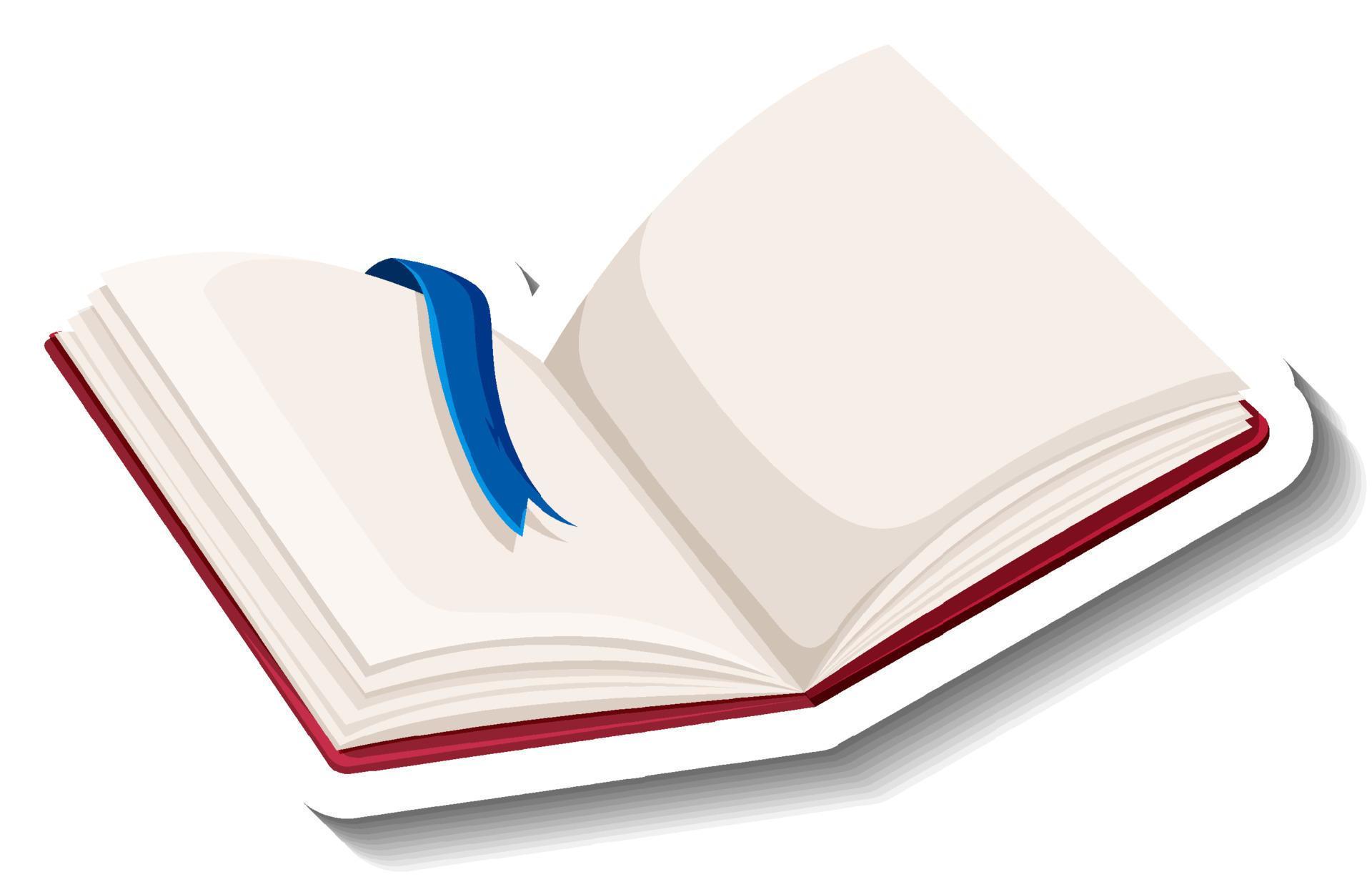 Opened book with empty pages 4338900 Vector Art at Vecteezy