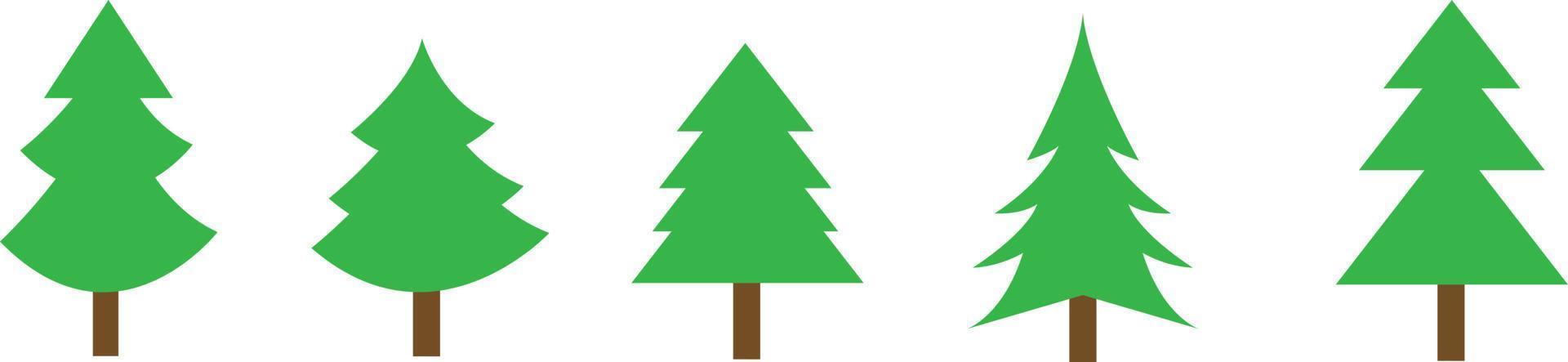 Christmas Tree collection. Green Christmas Tree icon. Fir tree symbol ...