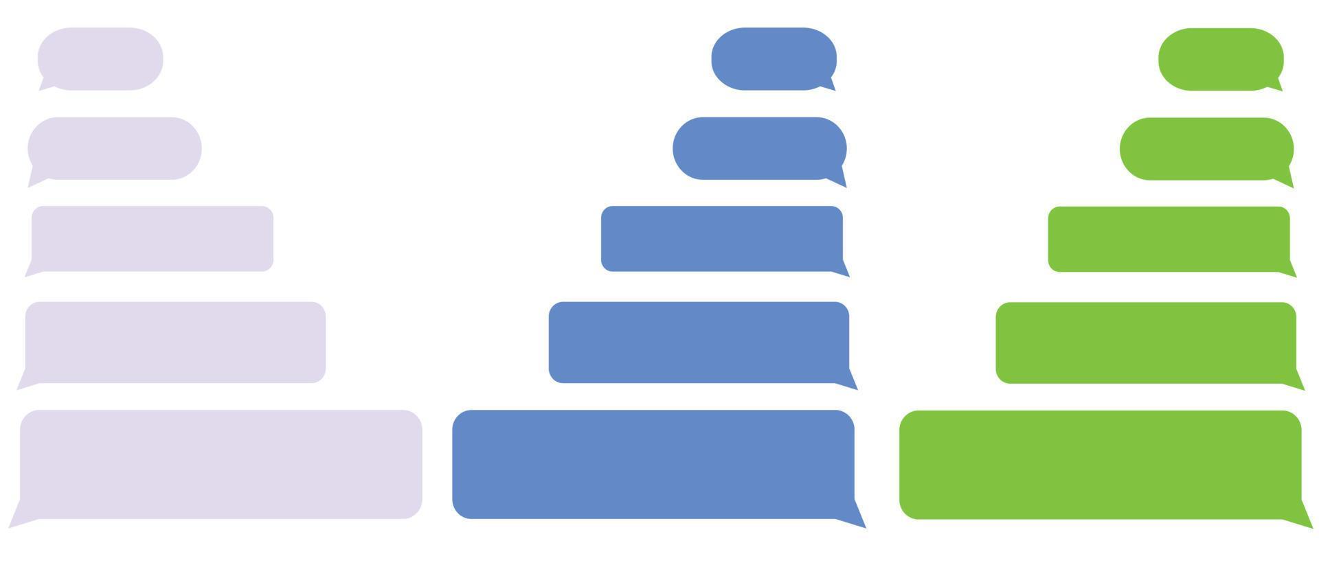 Messages Bubbles. Vector design template of message bubbles chat boxes ...