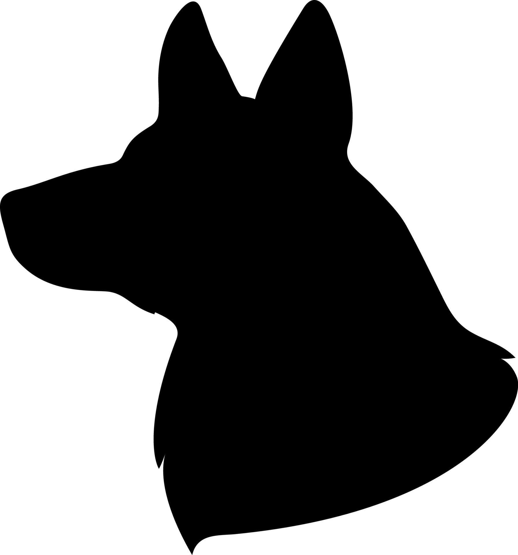 Silhouette of a dog's head. 4342484 Vector Art at Vecteezy Silhouette of a dog's head. 4342484 Vector Art at Vecteezy
