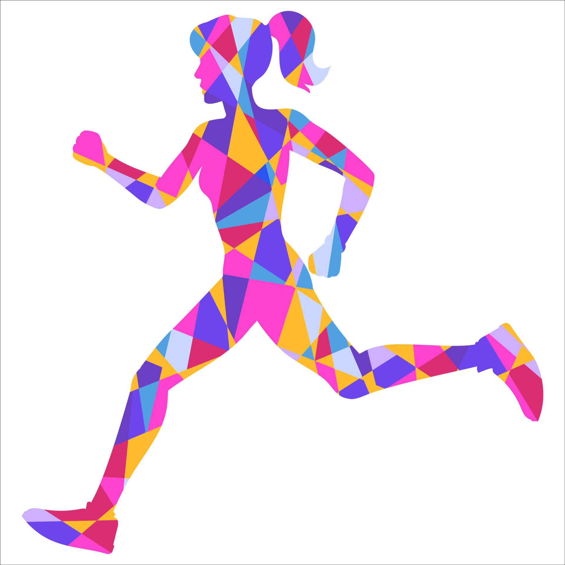Free Clipart Woman Marathon Runner
