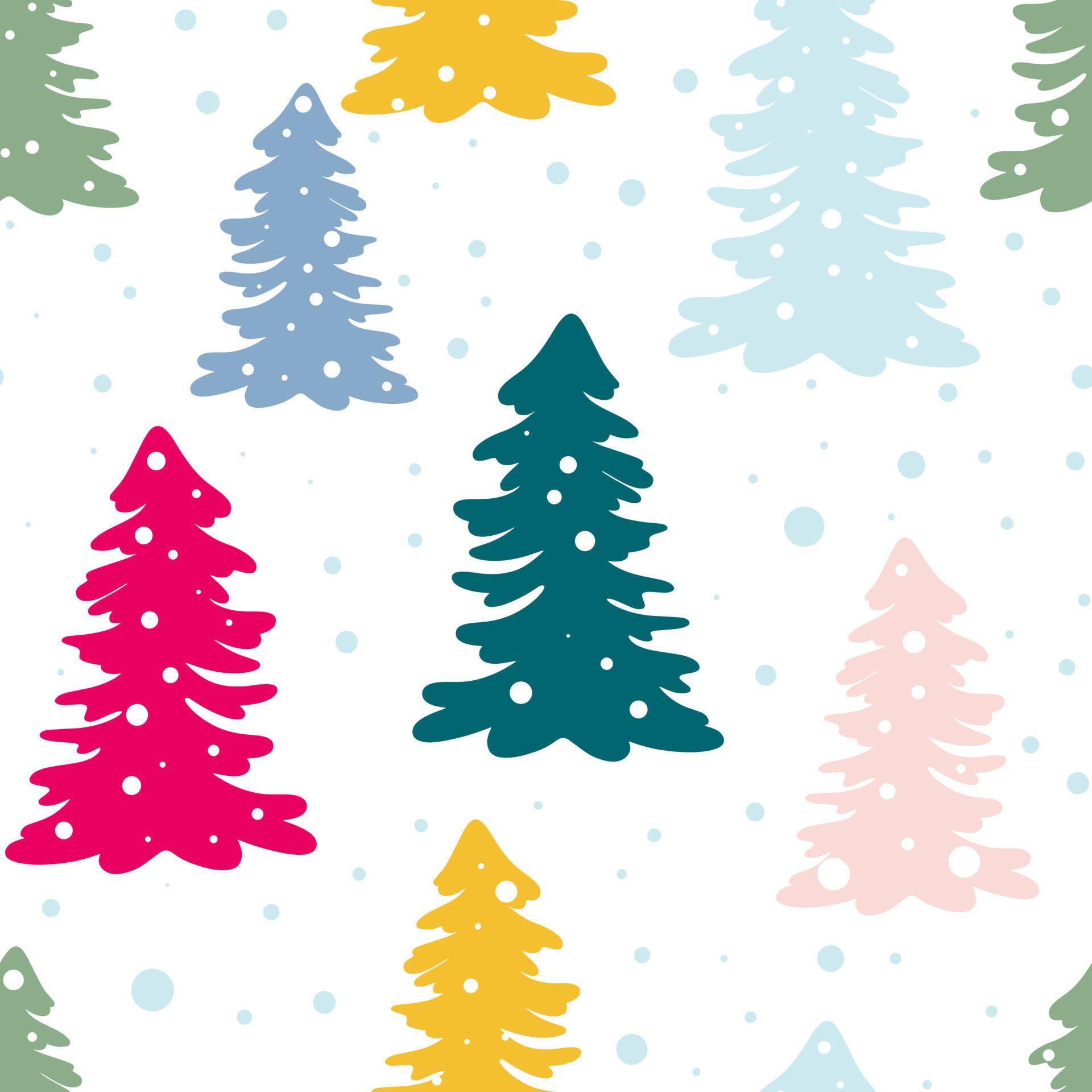 Colorful Christmas trees seamless pattern 4362715 Vector Art at Vecteezy