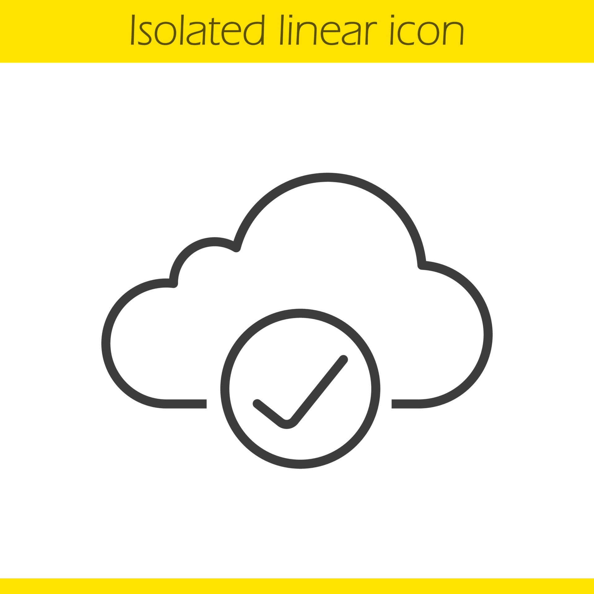 Cloud Storage Linear Icon Thin Line Illustration Cloud Computing