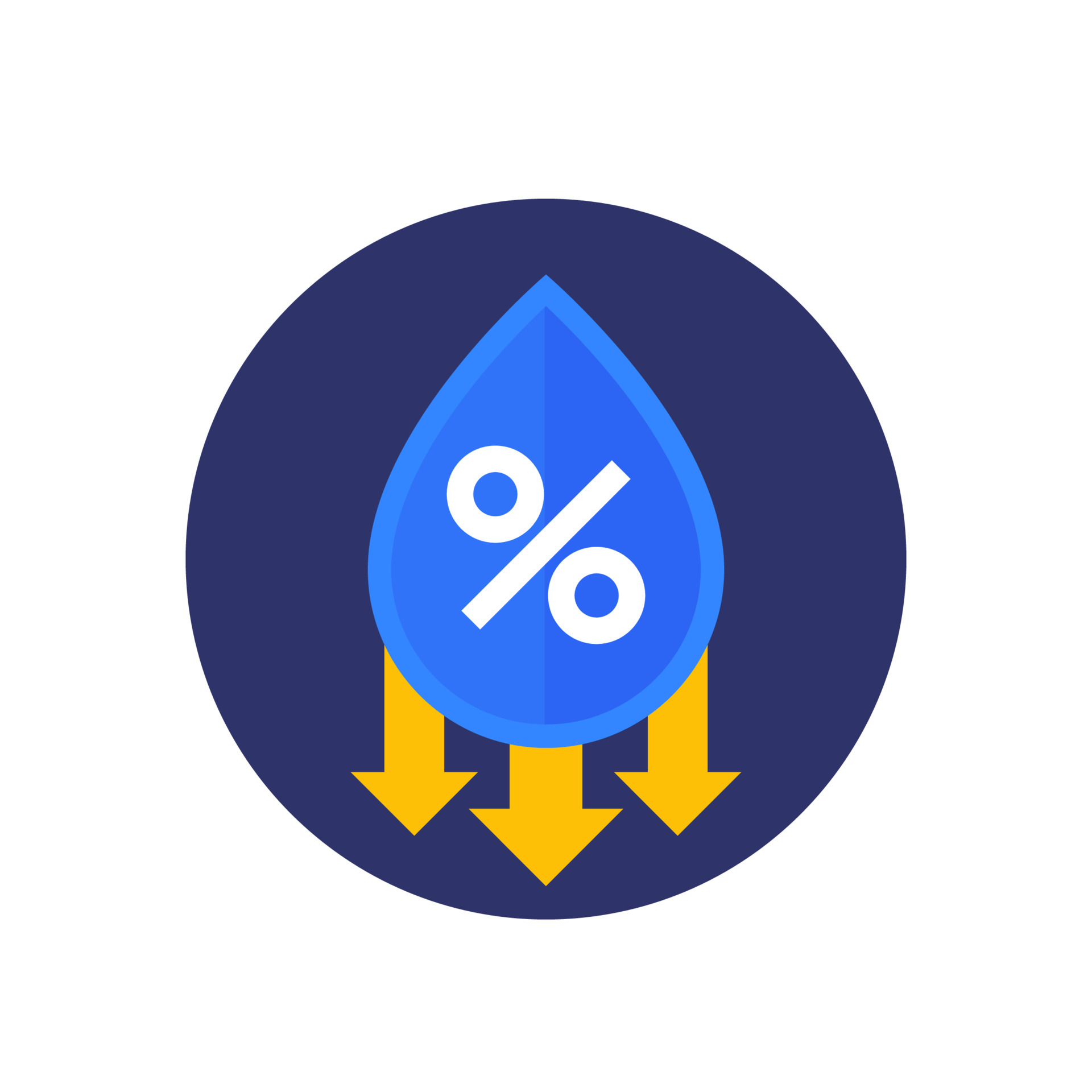 Humidity decrease vector icon, water drop and percent 4394688 Vector Art at Vecteezy