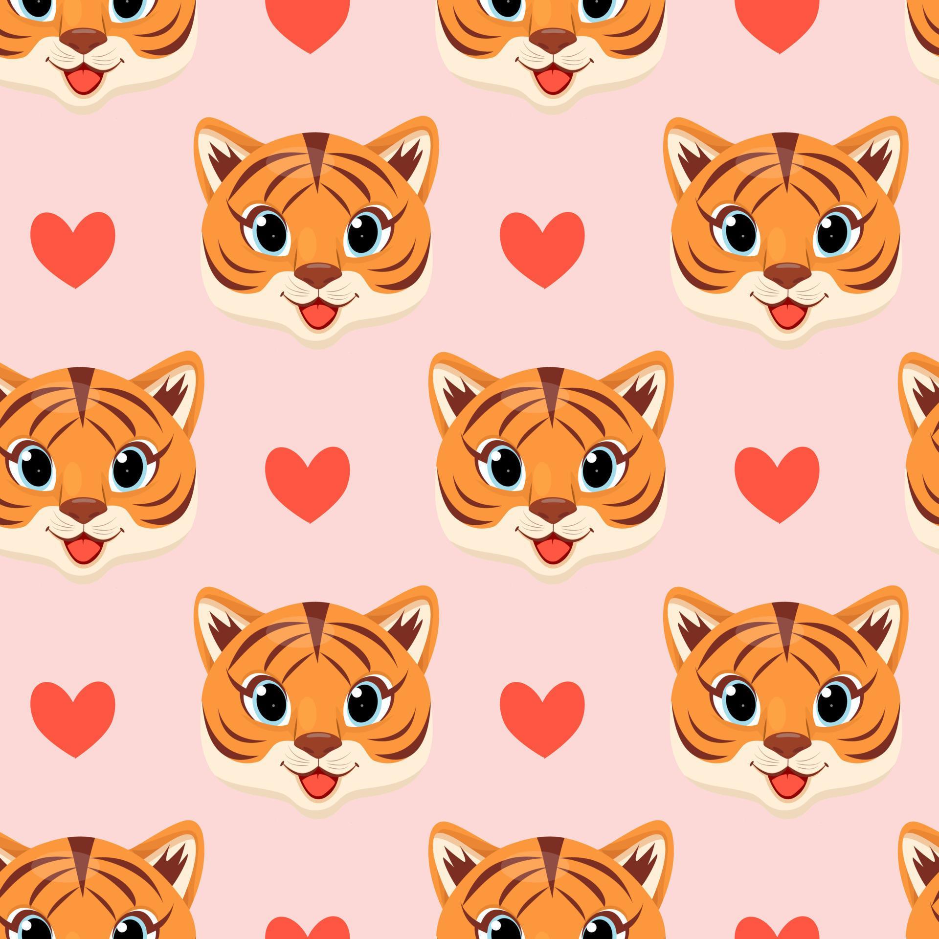 Tiger pattern. Vector 4395126 Vector Art at Vecteezy