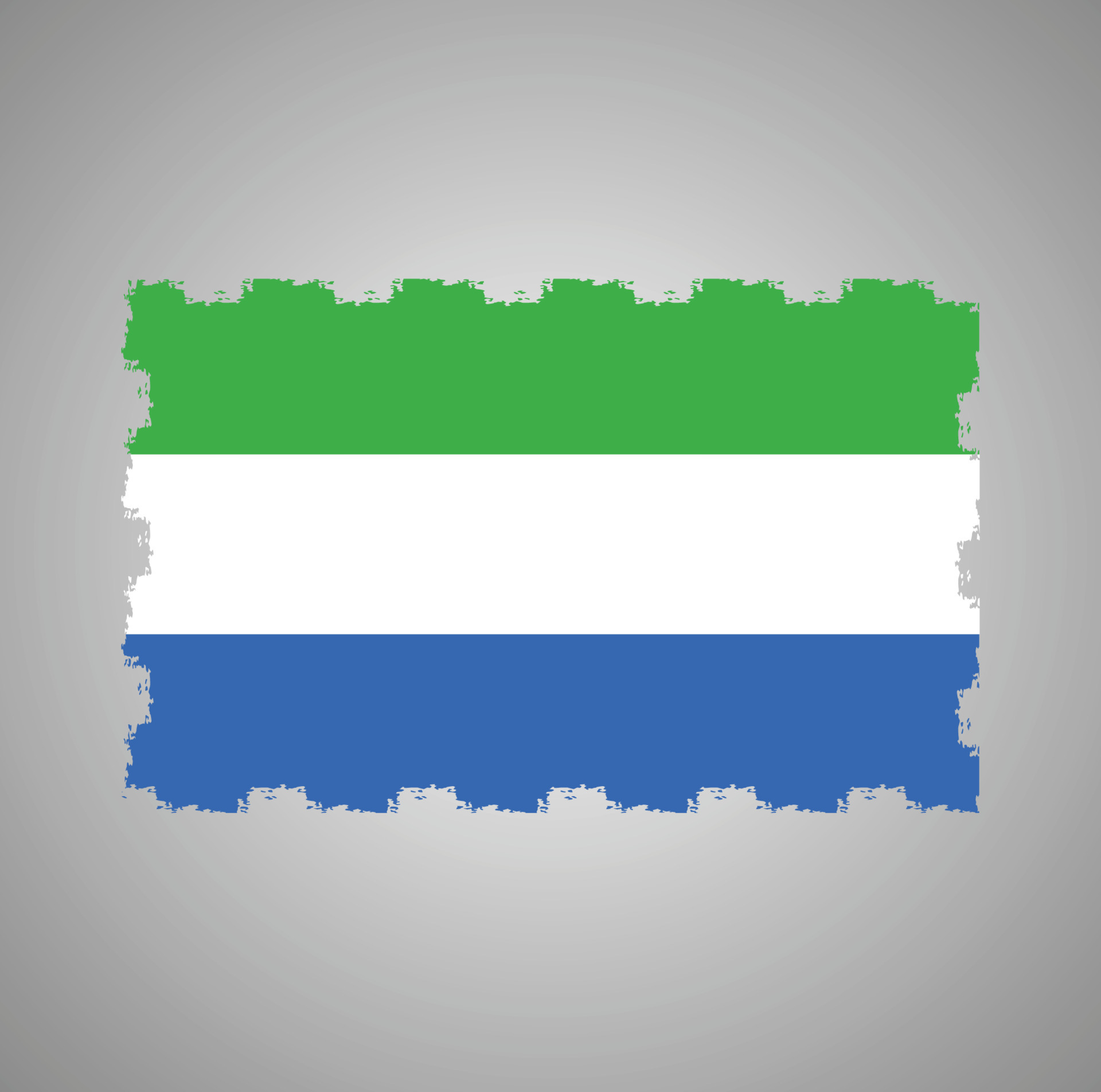Sierra Leone Flag With Watercolor Painted Brush 4396757 Vector Art at ...