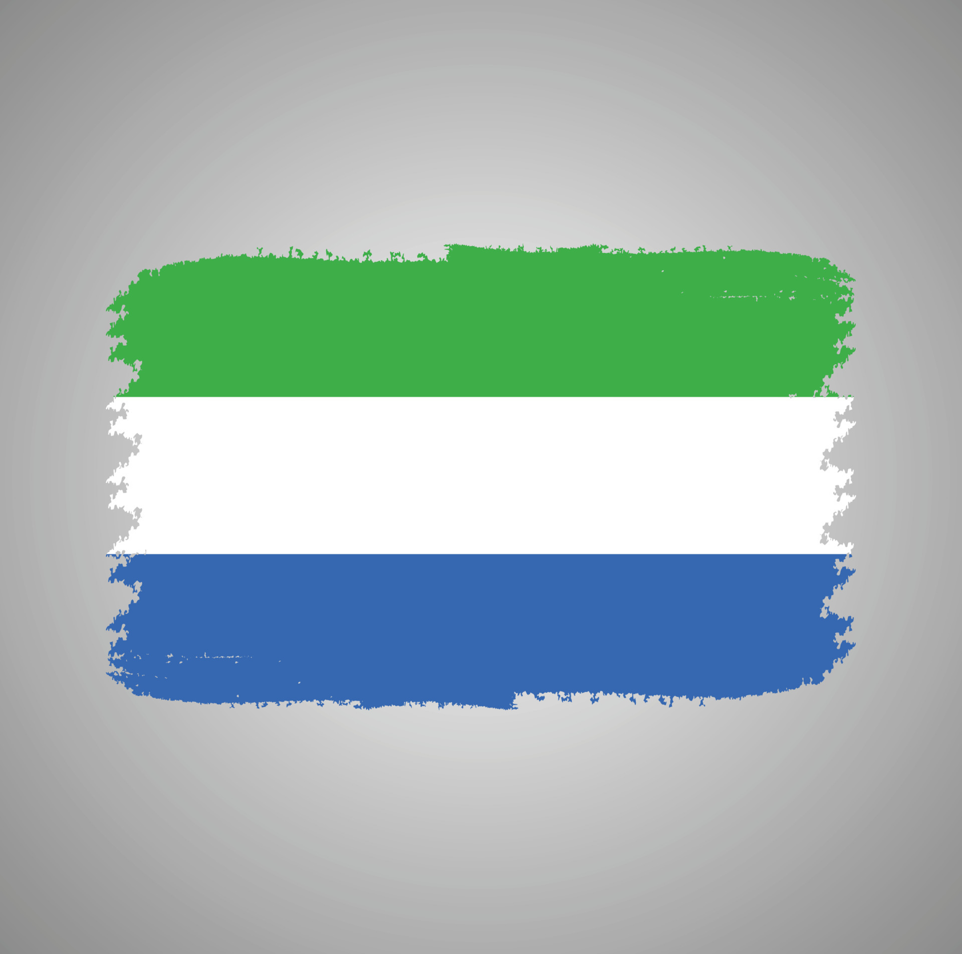Sierra Leone Flag With Watercolor Painted Brush 4396945 Vector Art at ...