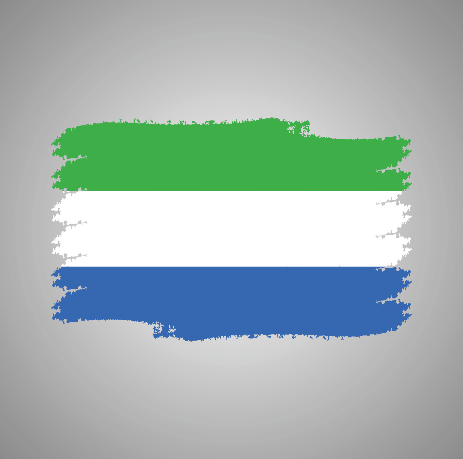 Sierra Leone Flag With Watercolor Painted Brush 4396948 Vector Art at ...