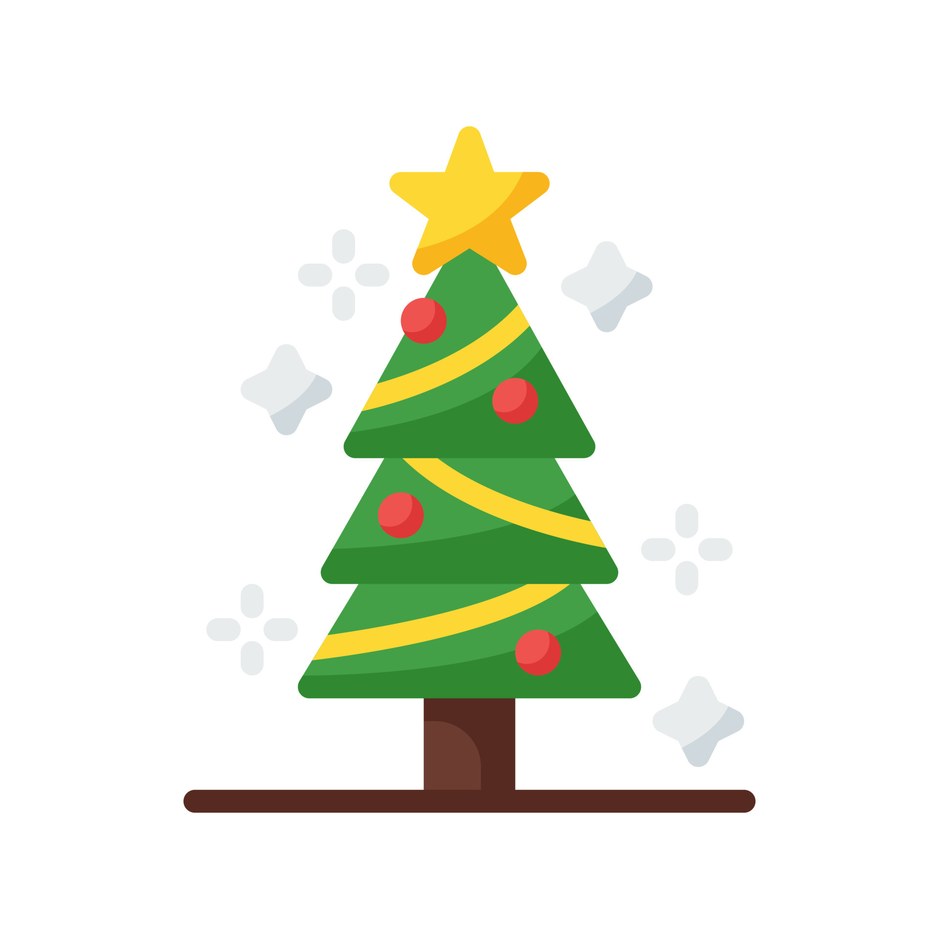 Christmas tree flat style icon. vector illustration for graphic design ...