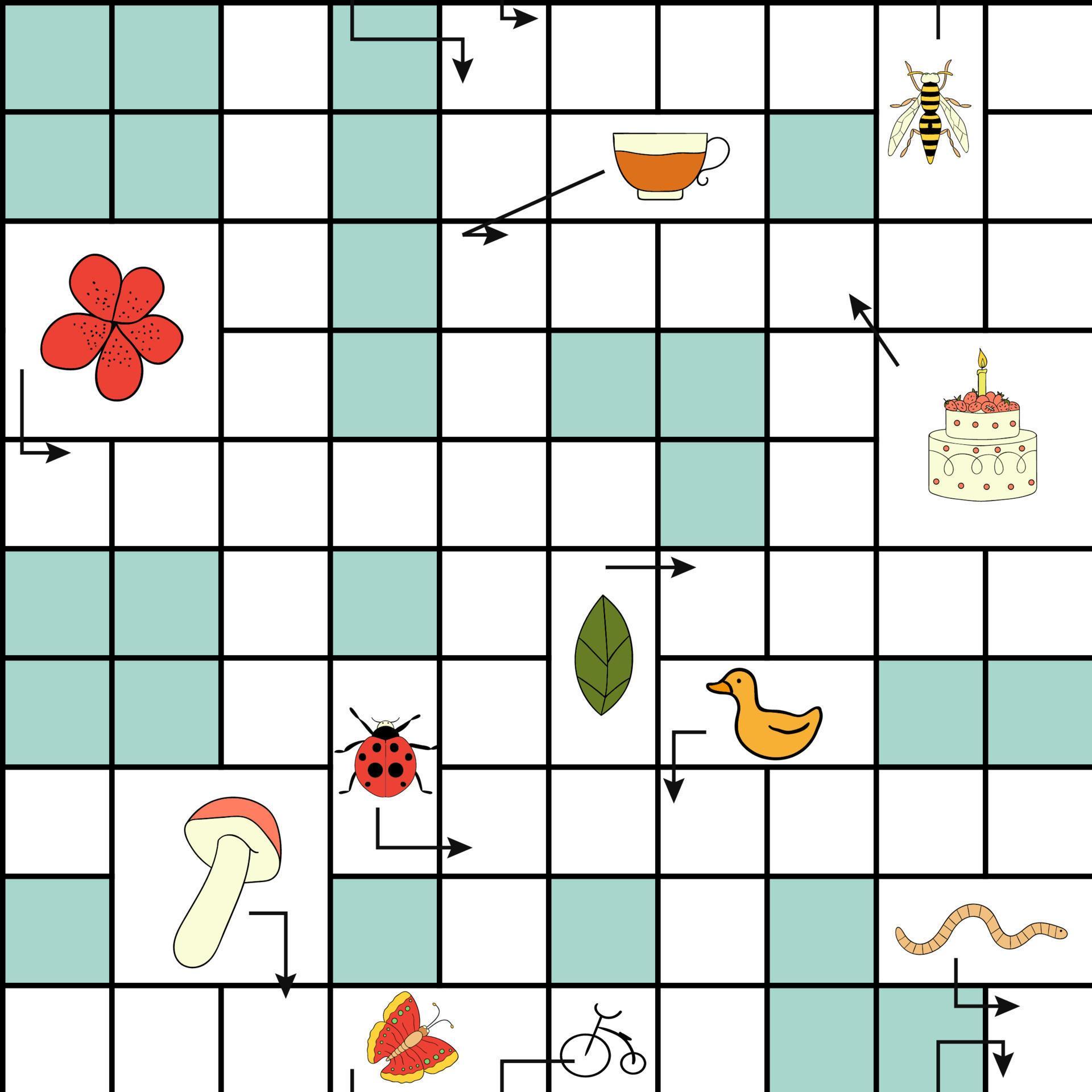Vector seamless pattern with crossword puzzle. Bright and colorful ... Vector seamless pattern with crossword puzzle. Bright and colorful ...