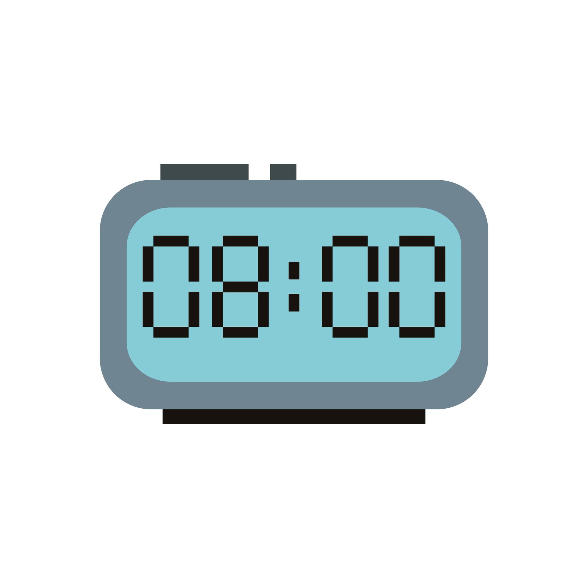 digital alarm clock isolated icon 4415462 Vector Art at Vecteezy
