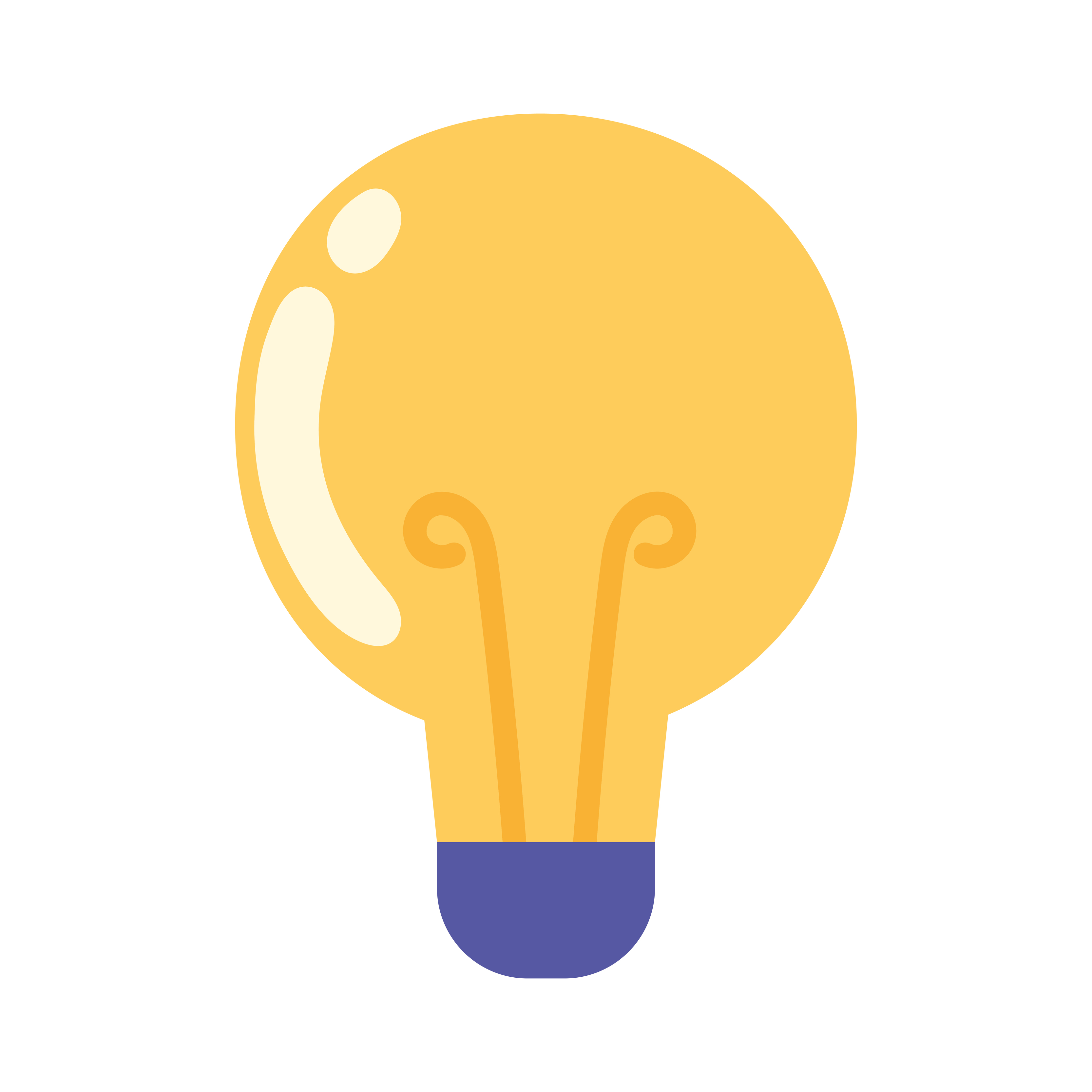 Flat Light Bulb Icon