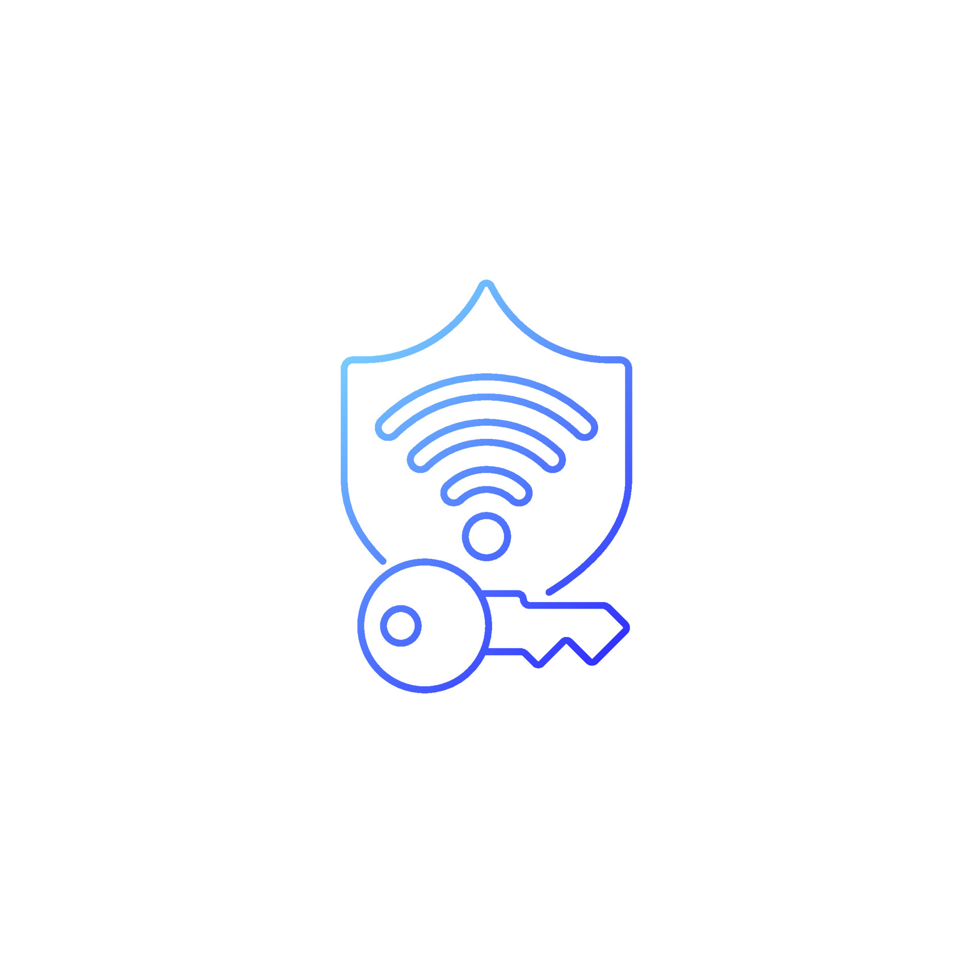 Protected Wifi Password Gradient Linear Vector Icon Internet Safety Online Privacy Password
