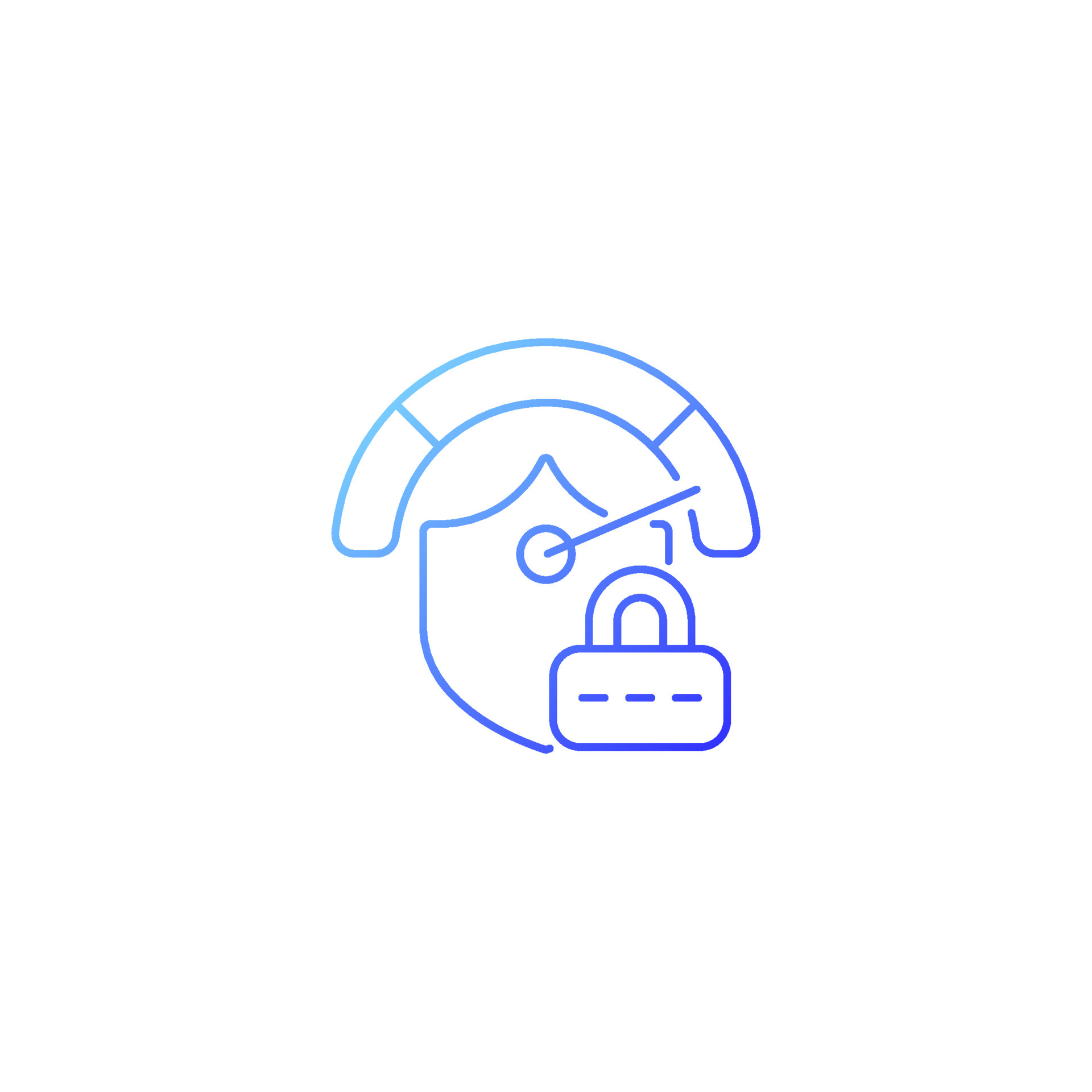 Strong Password Gradient Linear Vector Icon Safeguard For Confidential Data Secure System