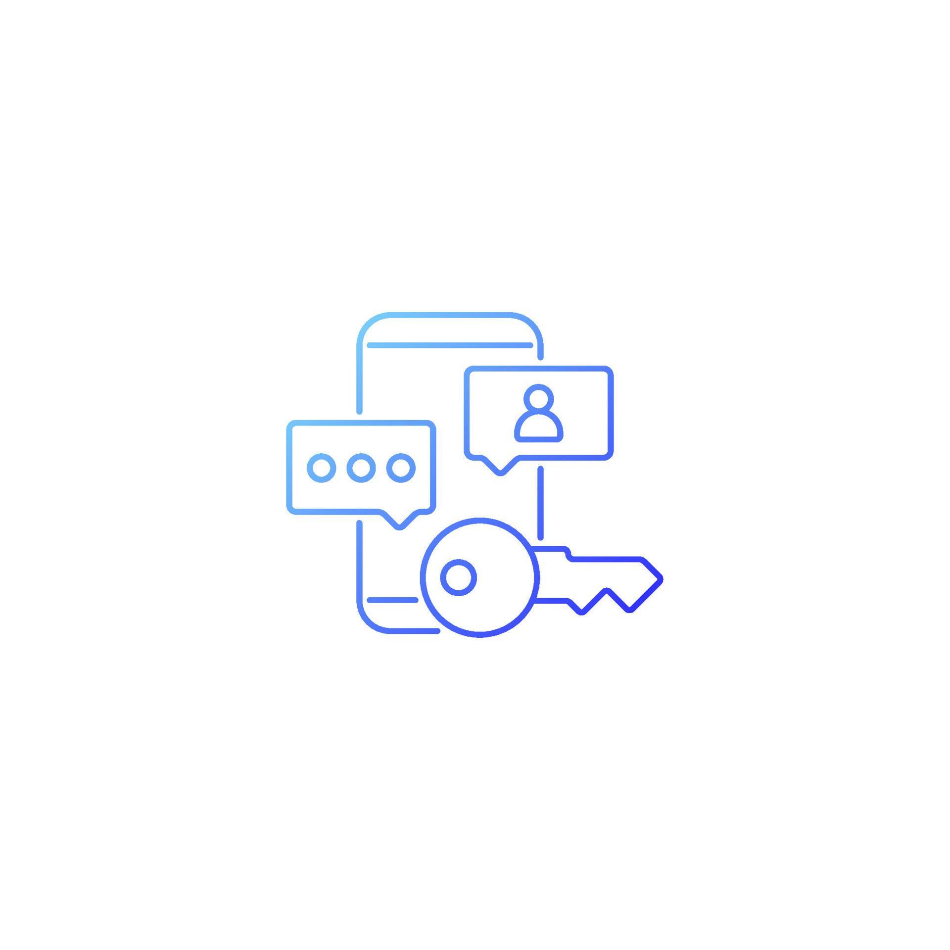 Social Media Password Gradient Linear Vector Icon Confidential User Data Internet Safety