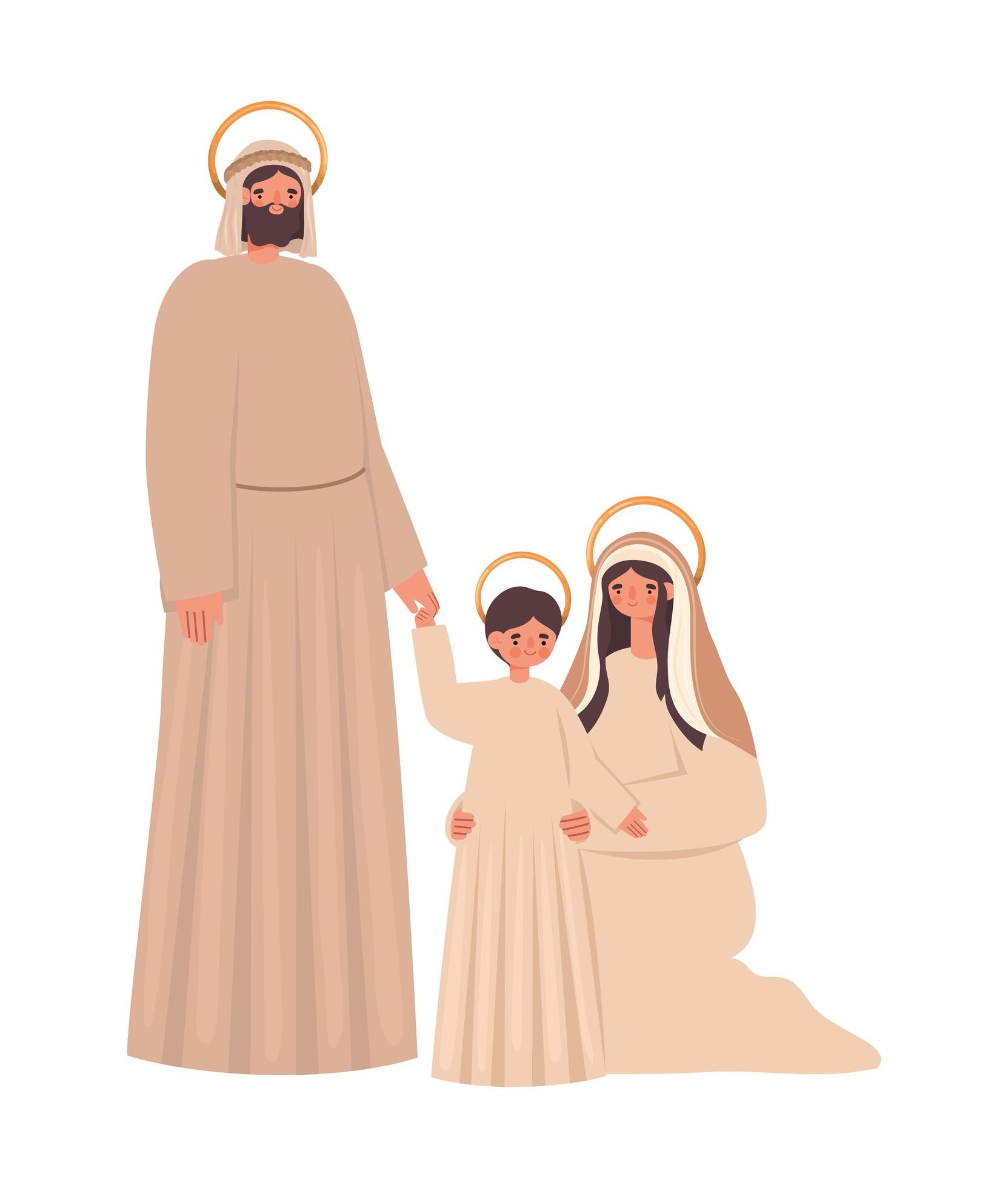 full holy family 4428932 Vector Art at Vecteezy