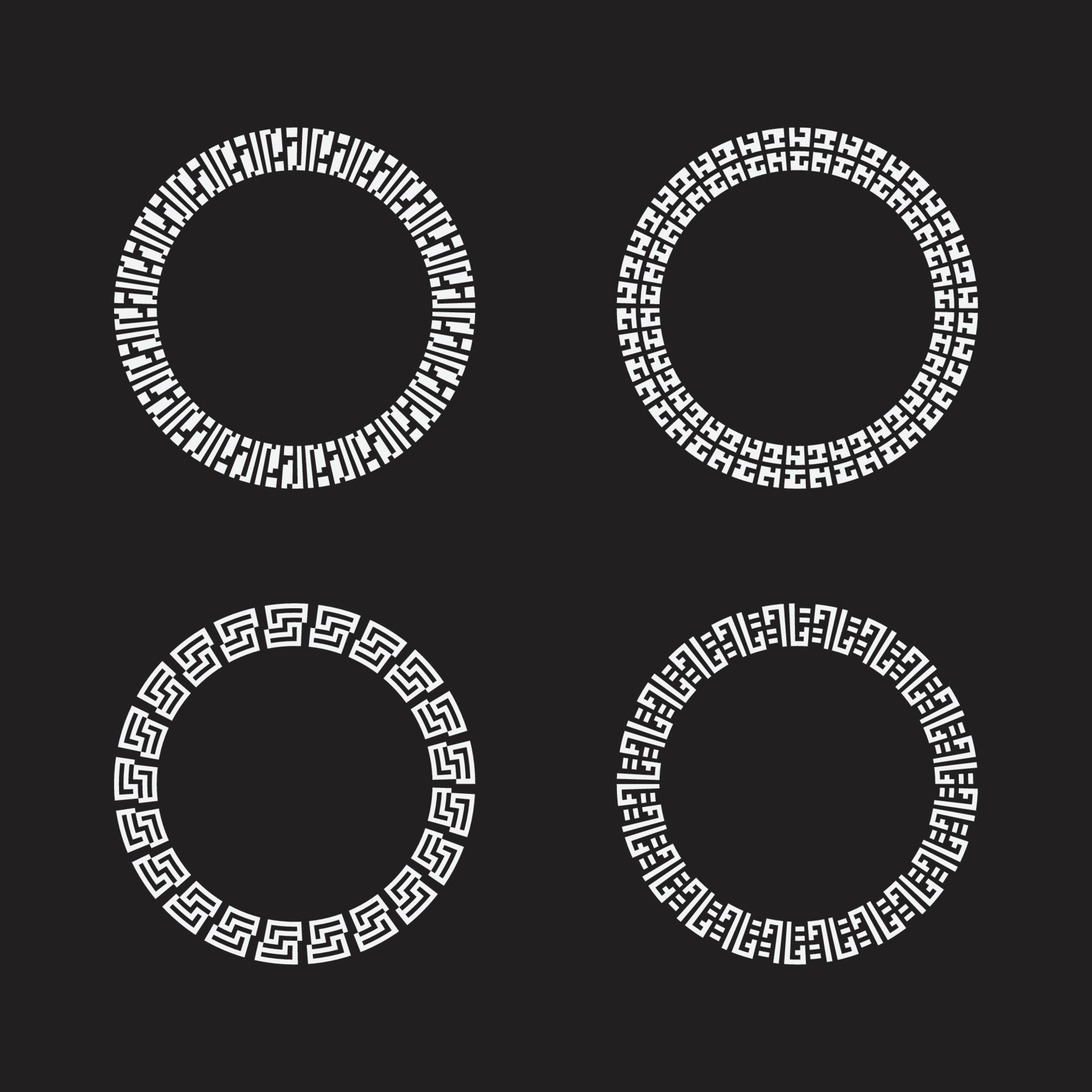 Decorative circle frames 4432041 Vector Art at Vecteezy