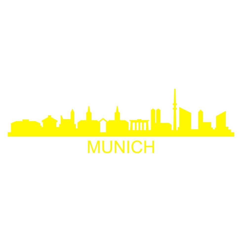 Munich Skyline On White Background 4433499 Vector Art At Vecteezy
