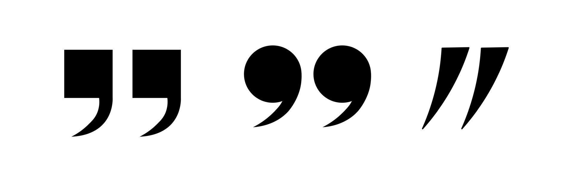 Set of quote mark. Inverted commas or talking marks collection. Vector ... Set of quote mark. Inverted commas or talking marks collection. Vector ...
