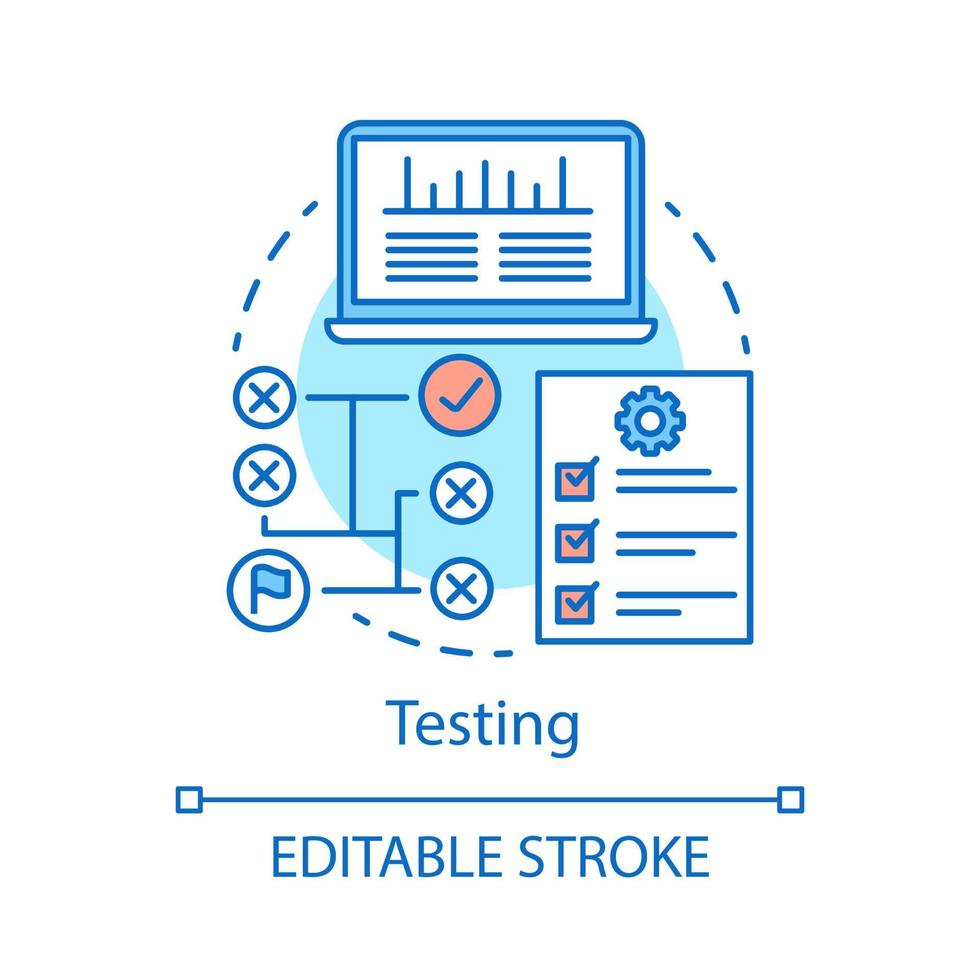 Ads testing concept icon. Website traffic idea thin line illustration ...