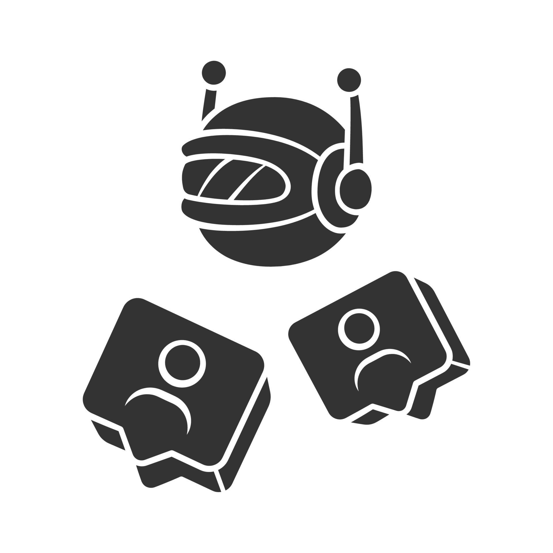 Social Bot Glyph Icon Socialbot Chatbot Smm Automation Tool